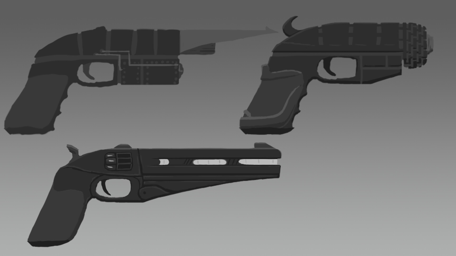 ArtStation - handguns concept