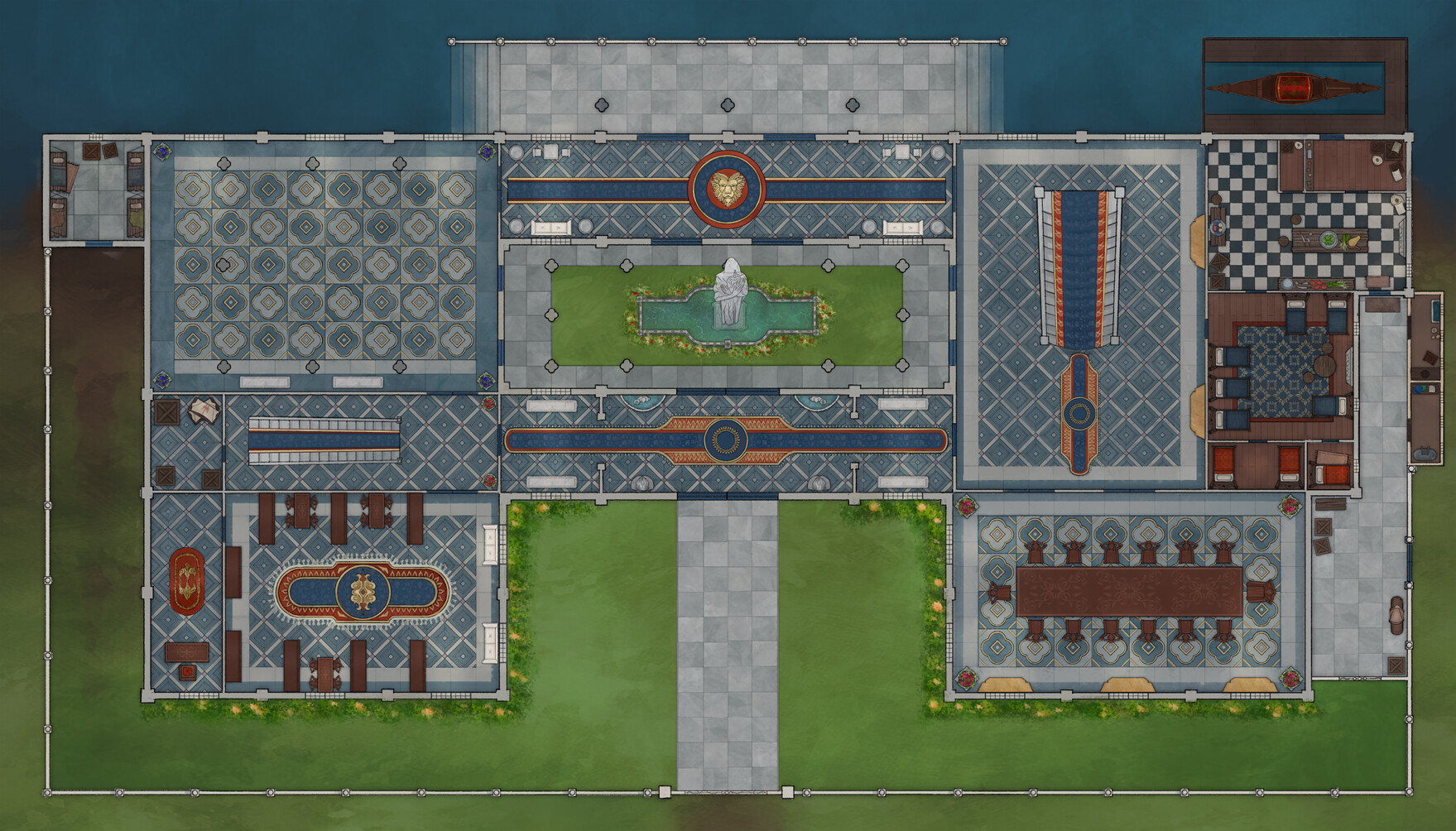 ArtStation - Orlesian Chateau Battlemap