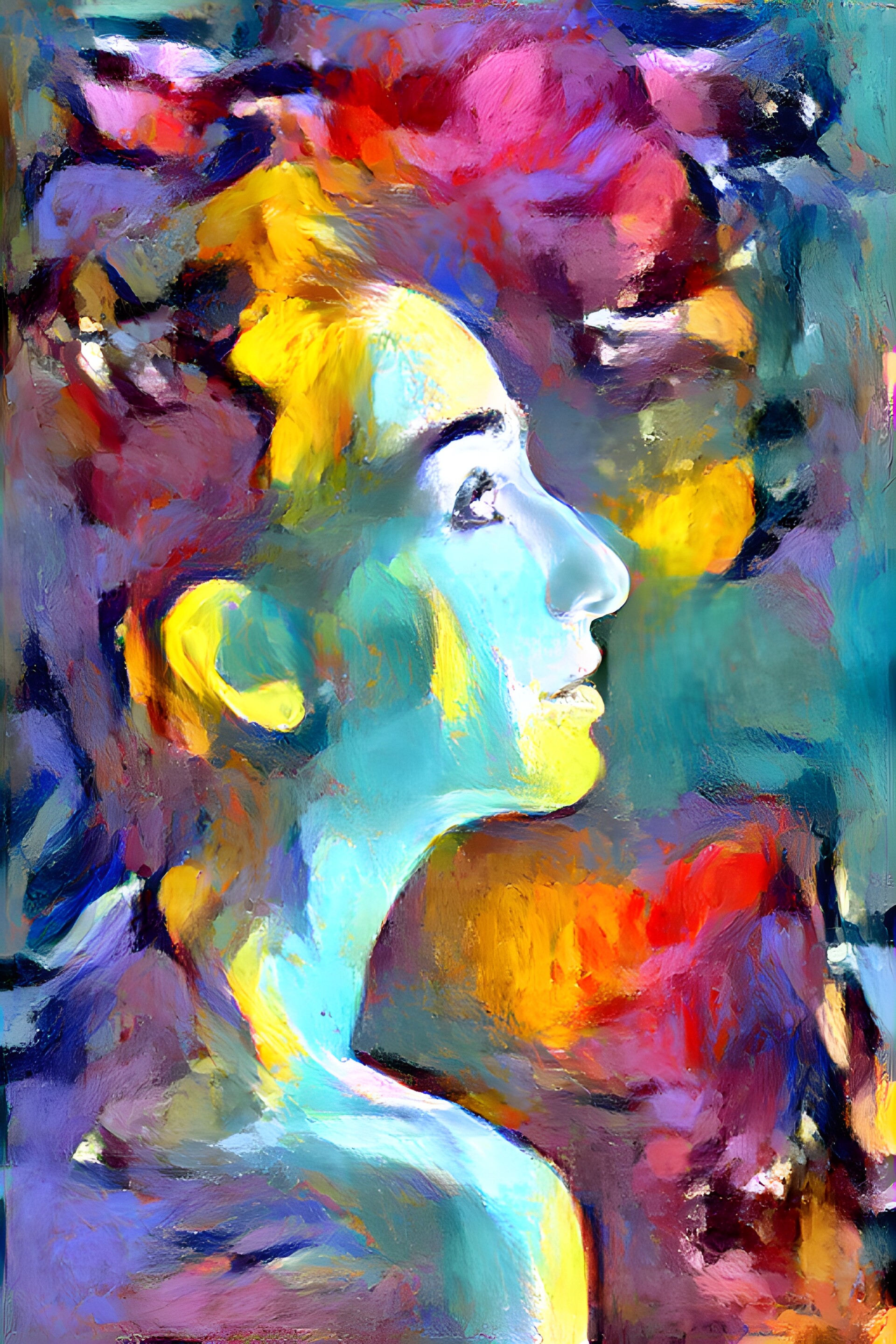 ArtStation - colorful portrait