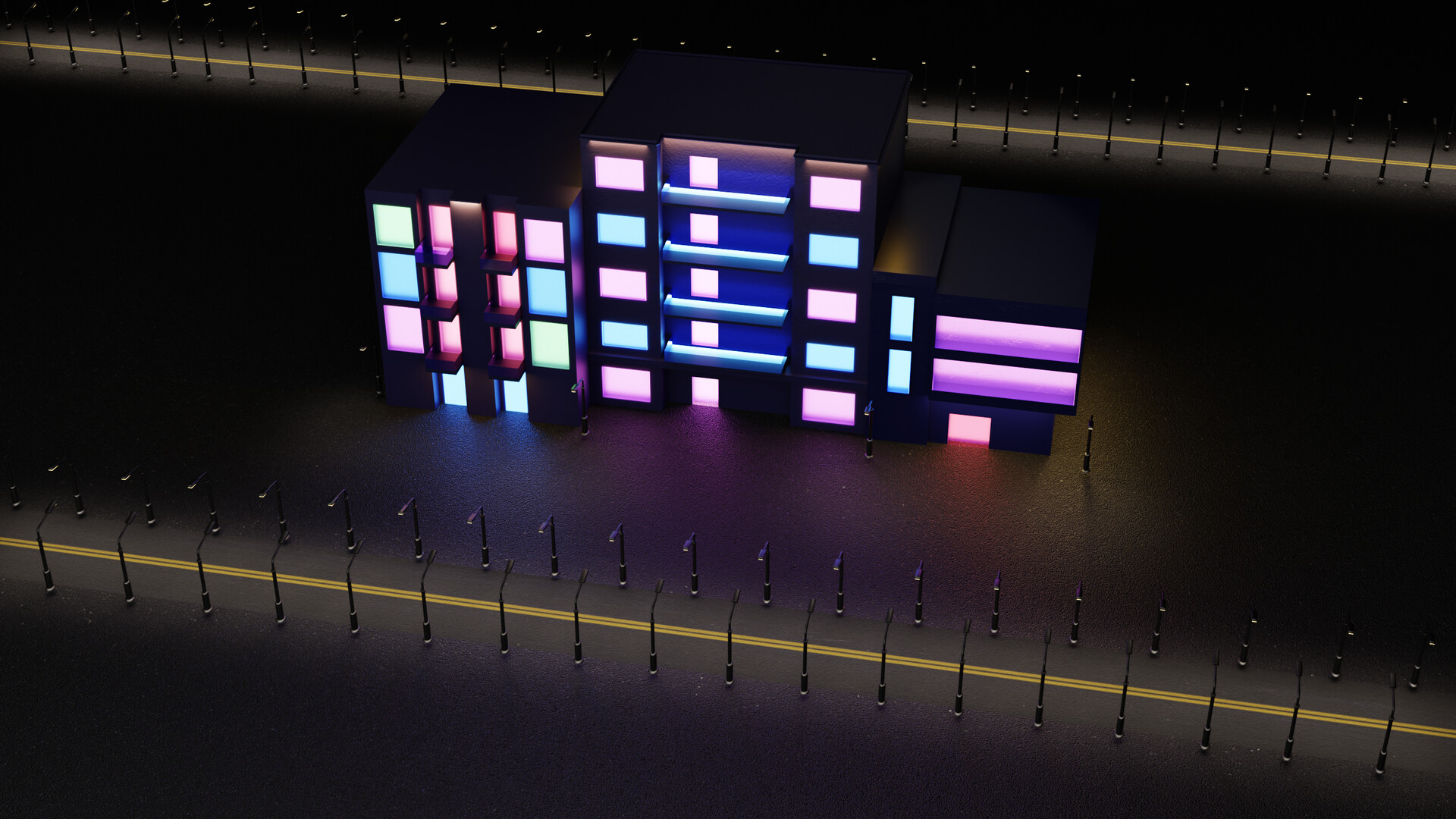 ArtStation - Neon buildings