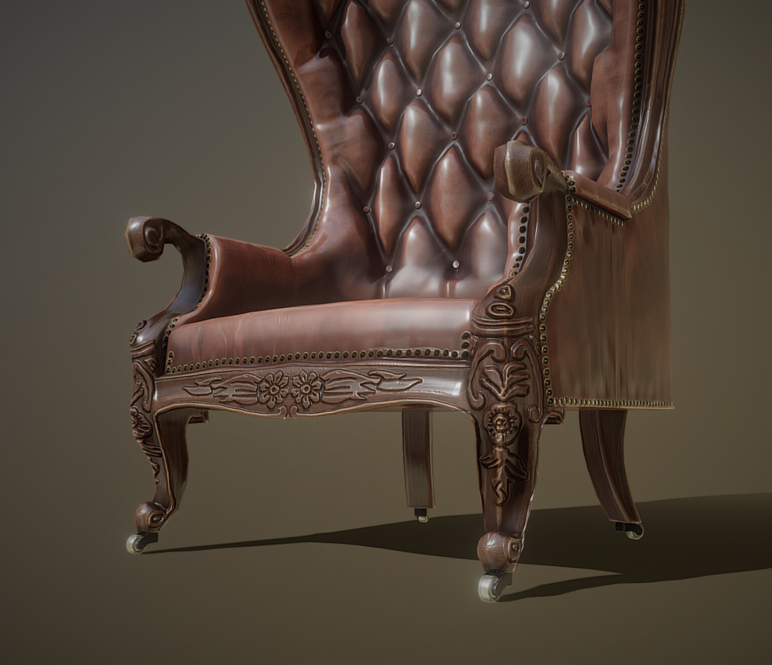Colin Merrick - Victorian Chesterfield Stylised High Back Chair