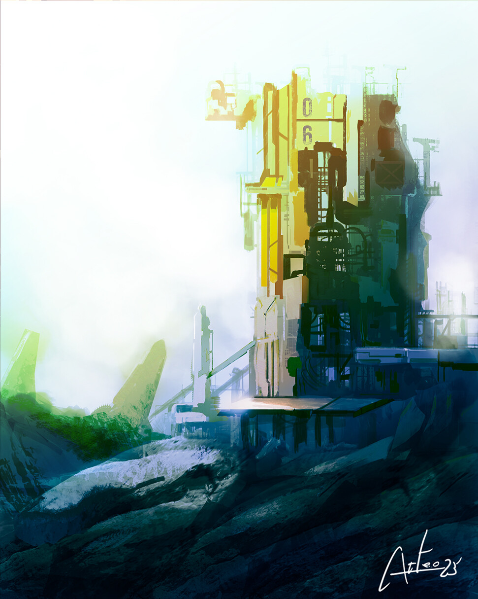 ArtStation - Factory concept art