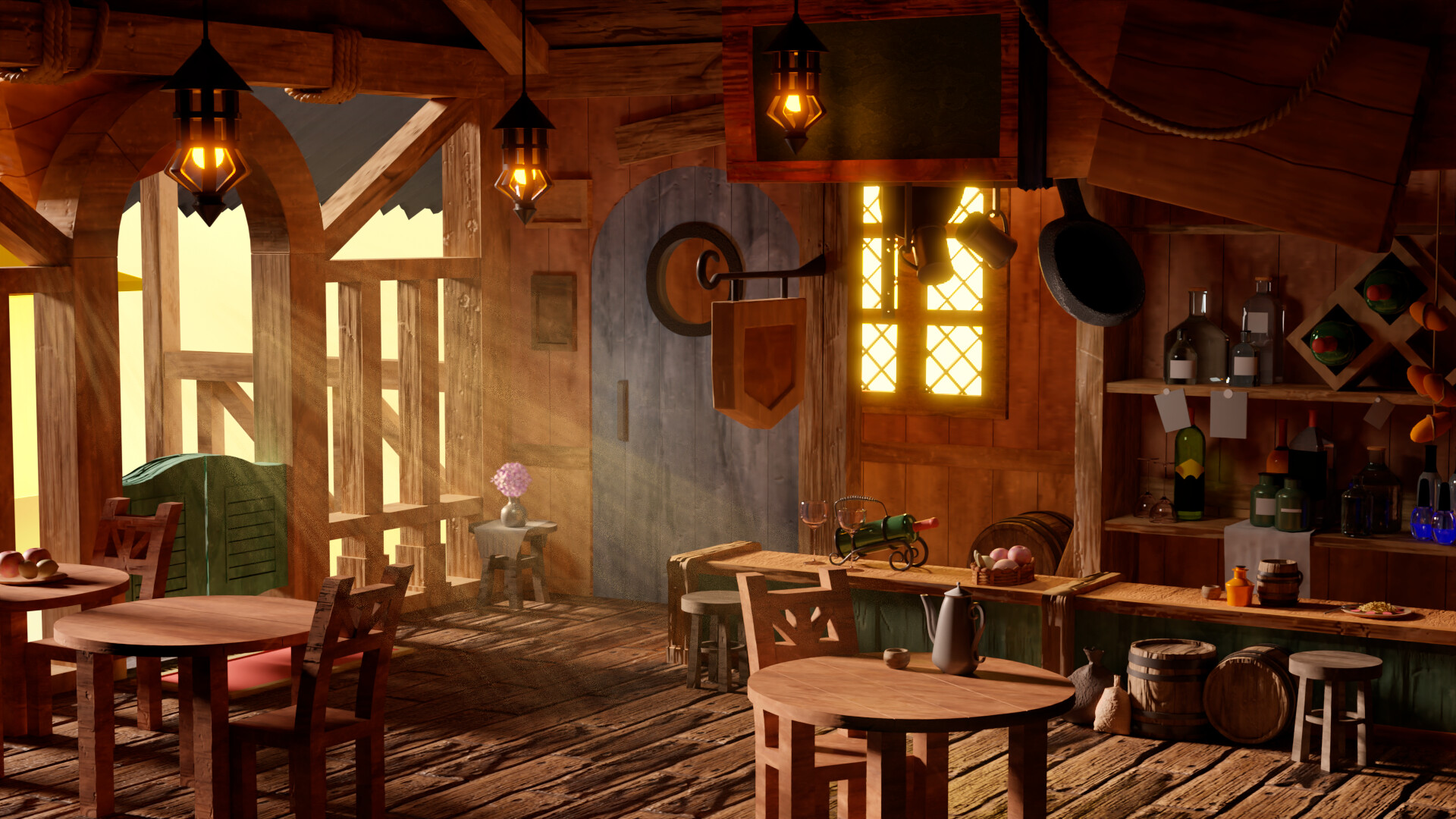 ArtStation - Medieval Fantasy Tavern Recreation