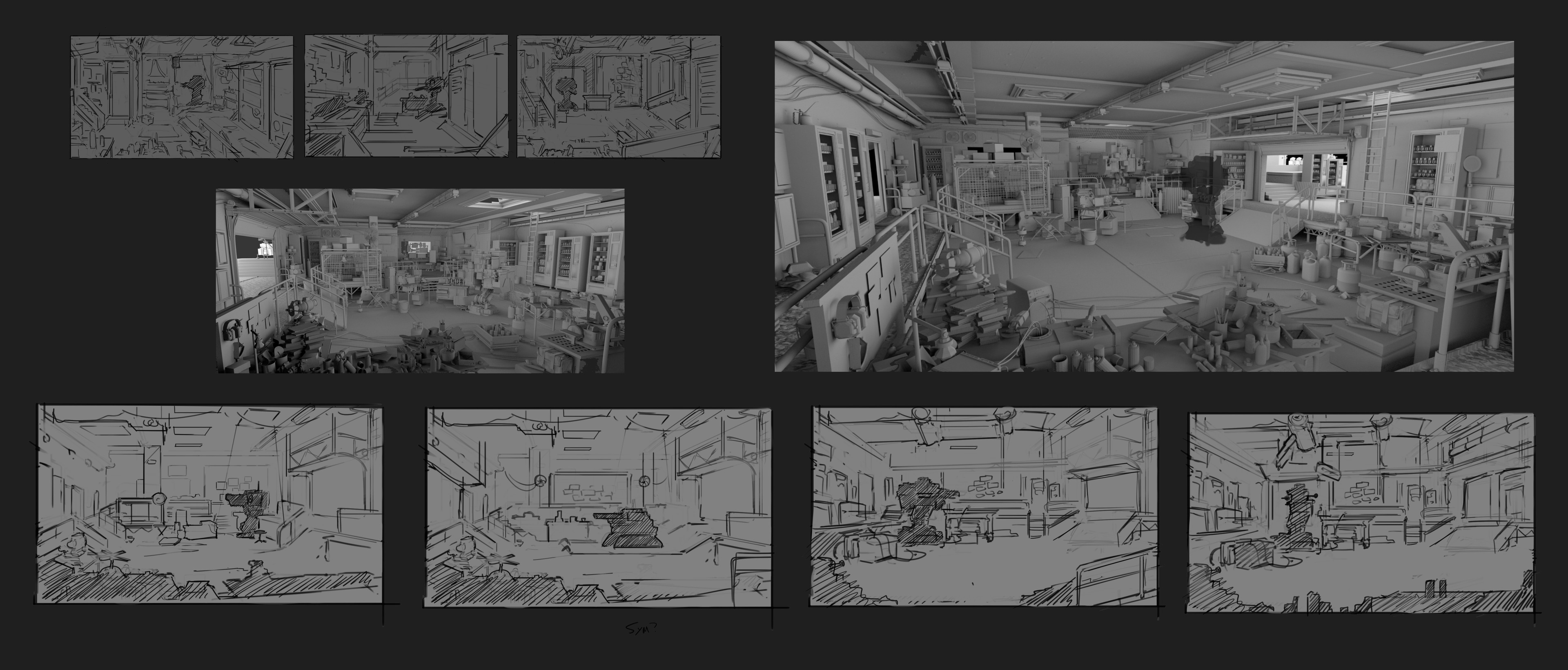 Richard PL - Engineer's Garage in a Brutalist World (Player's HQ)