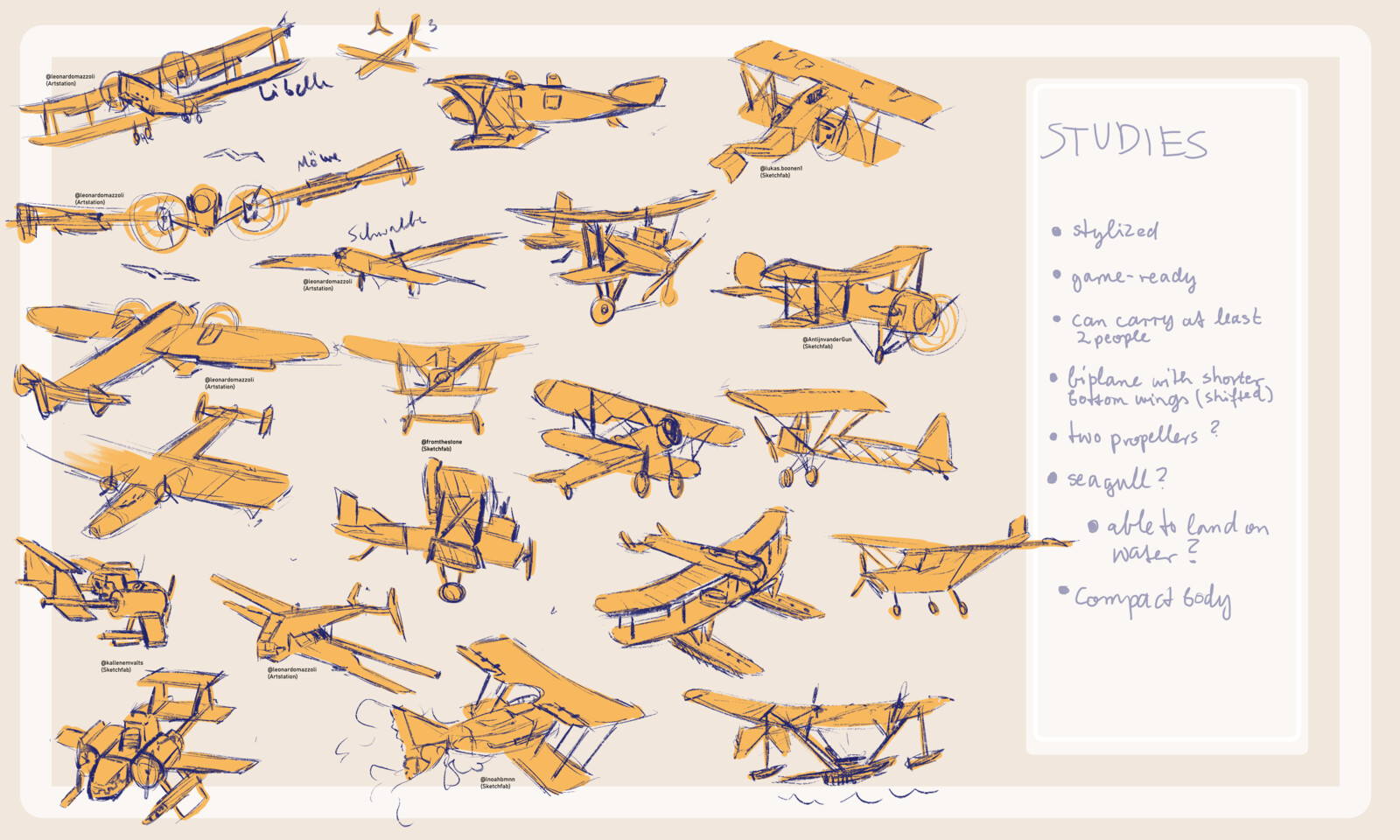 MASHA - Lemondrop - Rigged Handpainted Biplane