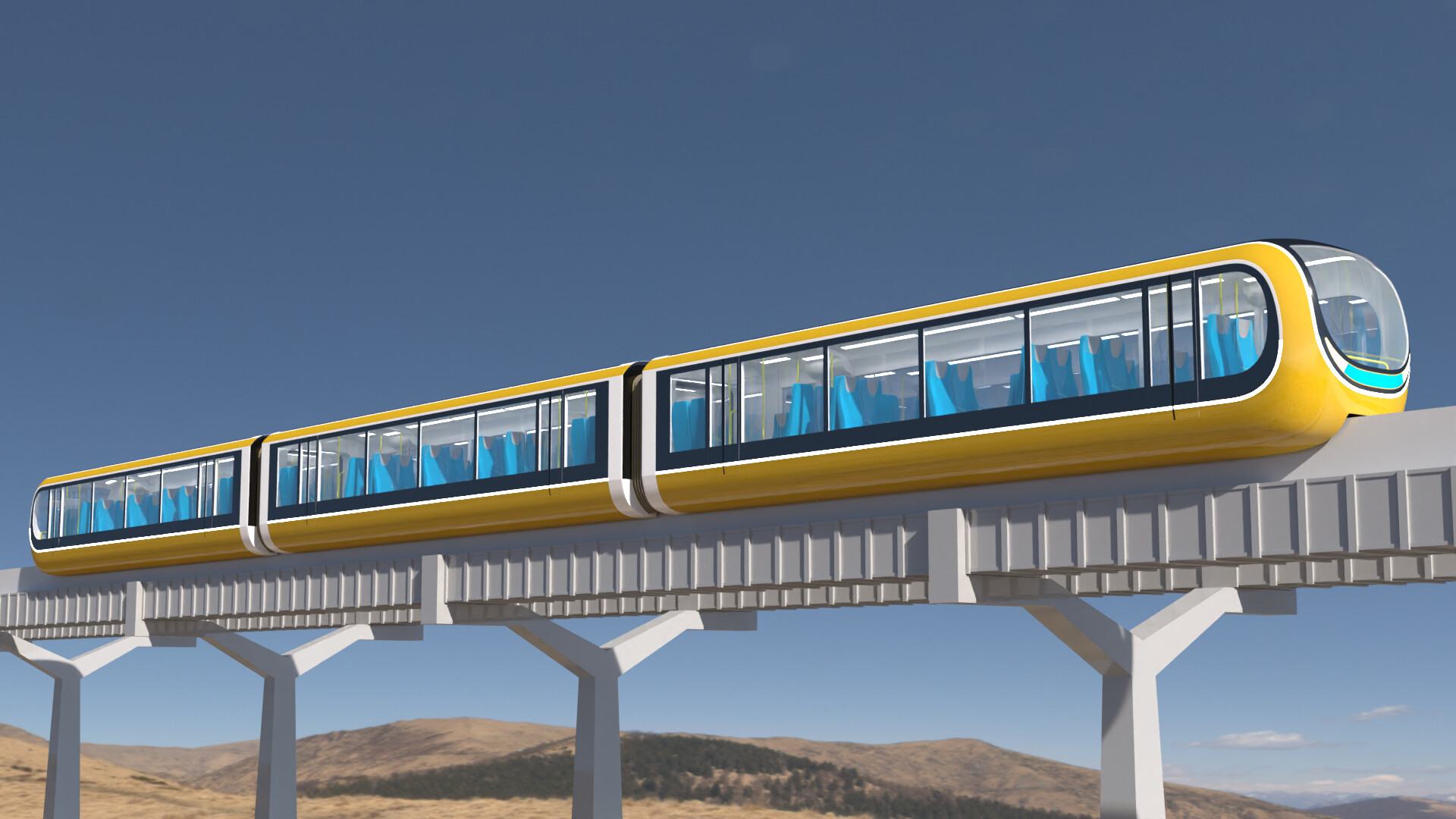 ArtStation - Monorail train concept