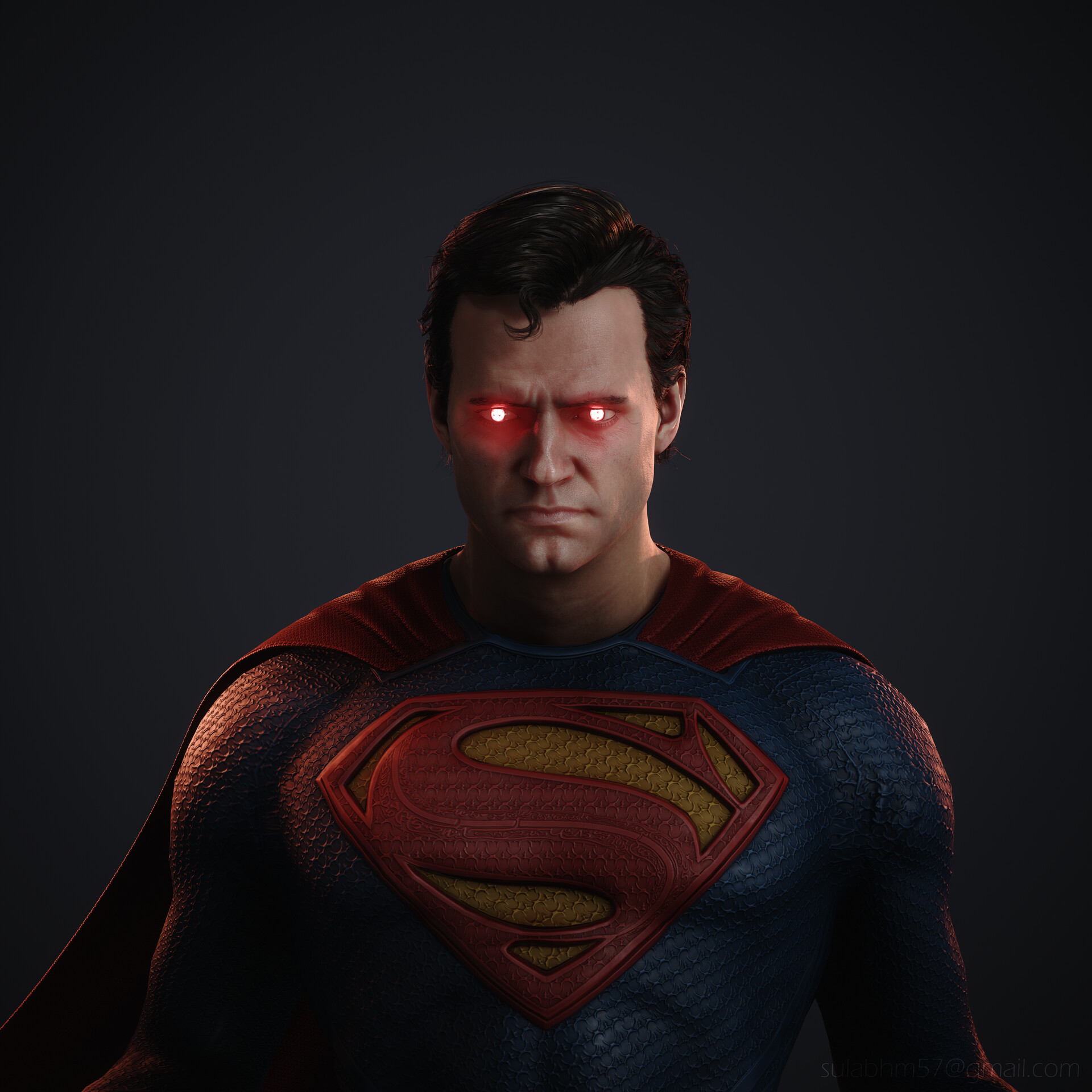 Man Of Steel Red Eyes