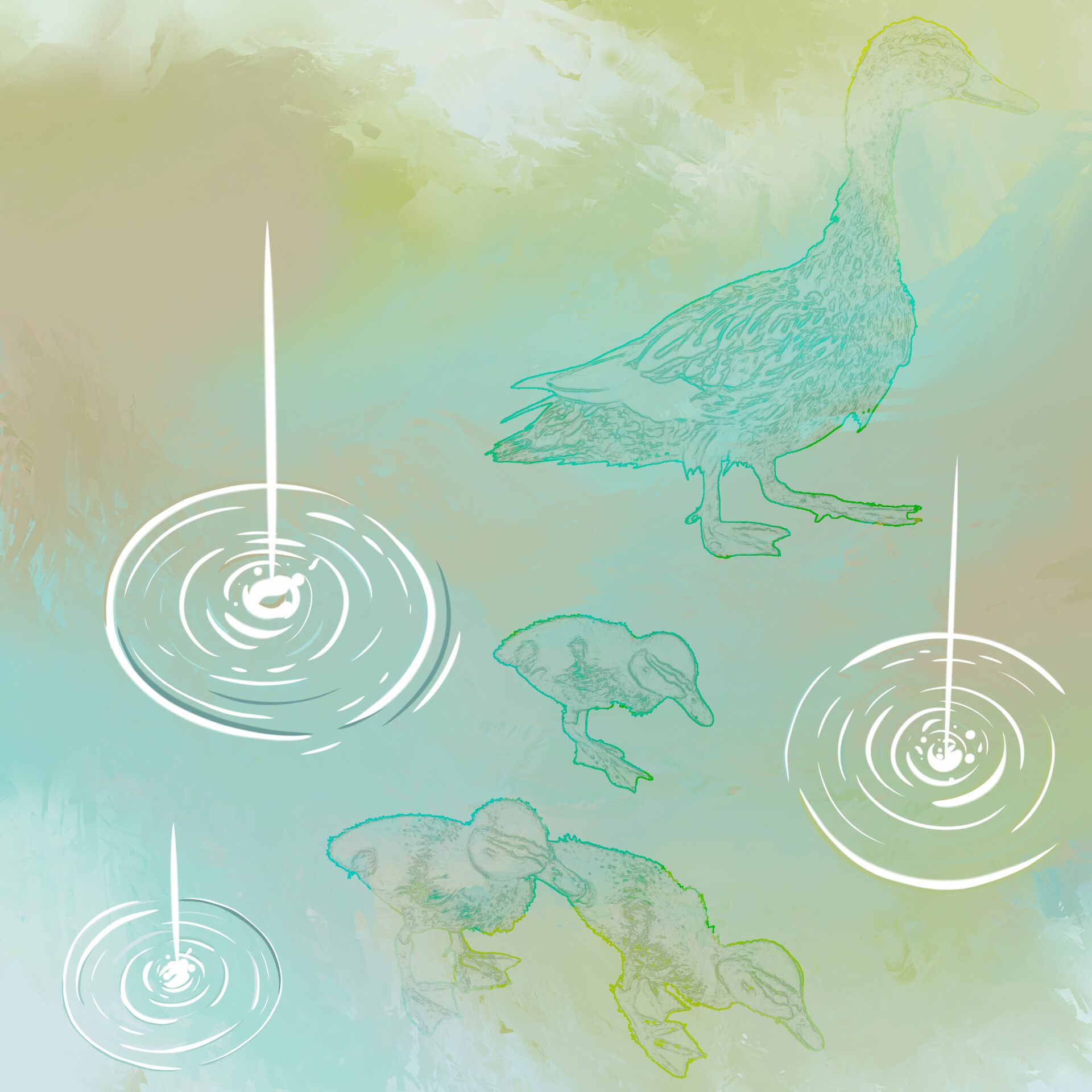 ArtStation - Ducks lines