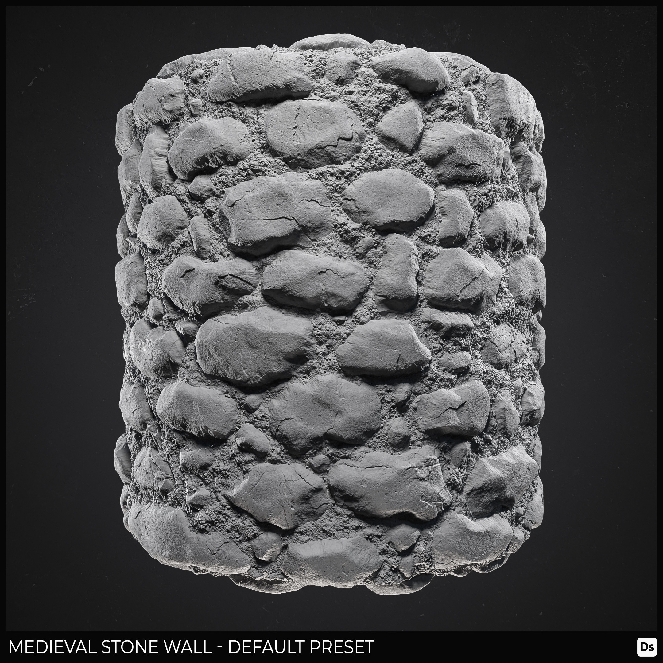 Szymon Styrczula - Medieval Stone Wall - Substance Designer Material