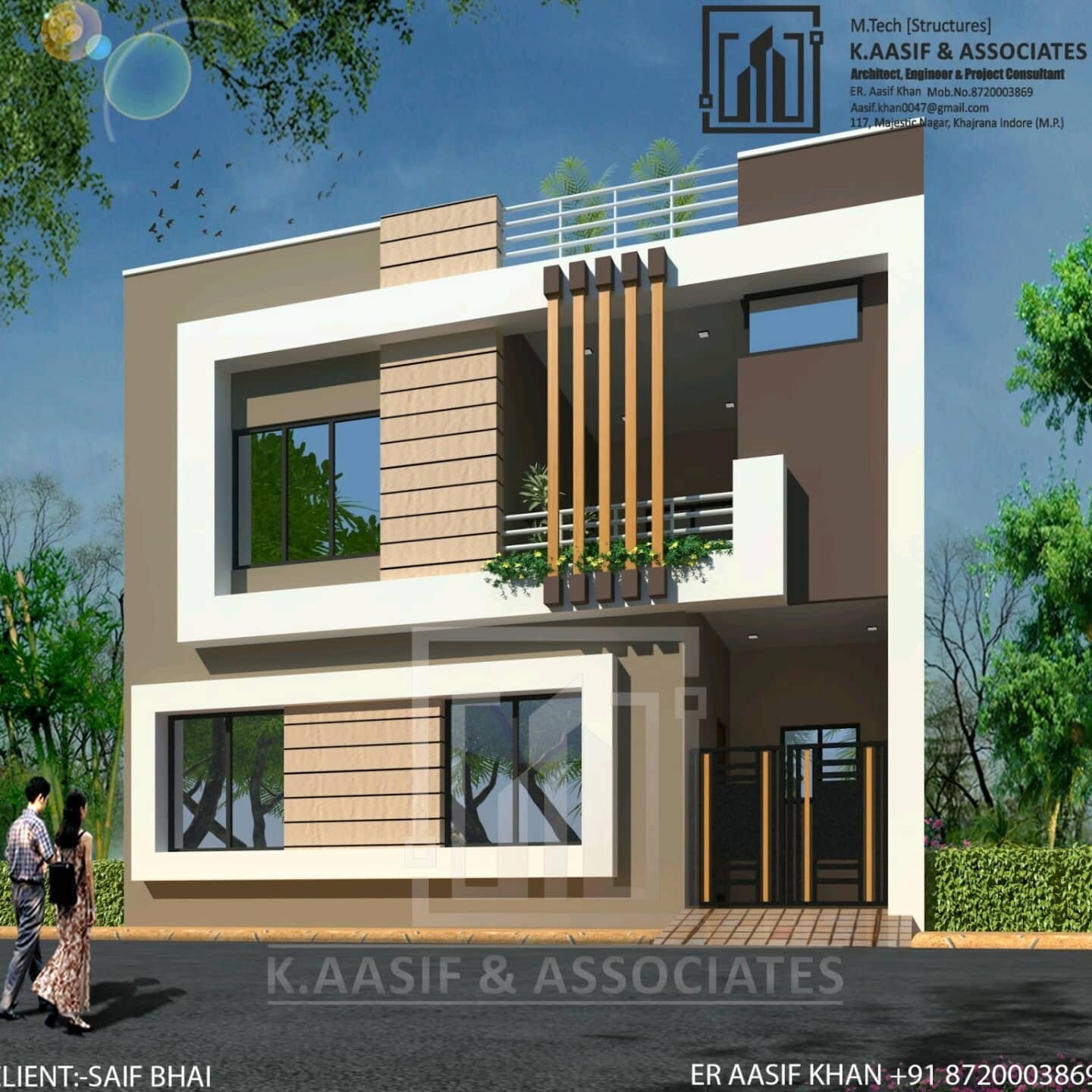 ArtStation - 30 foot wide Elevation design By K.Aasif and Associates