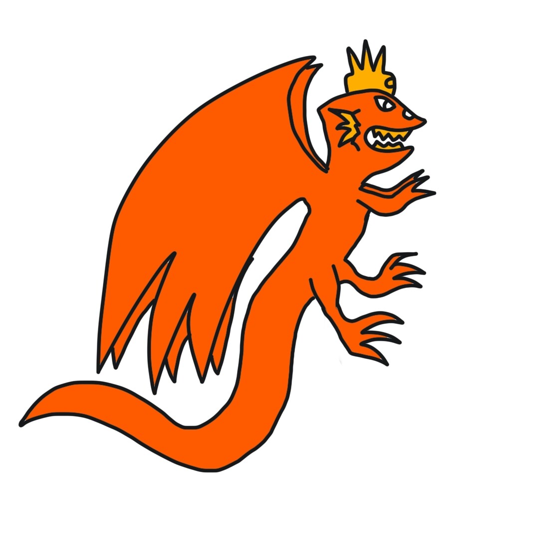 ArtStation - Dragon orange simple