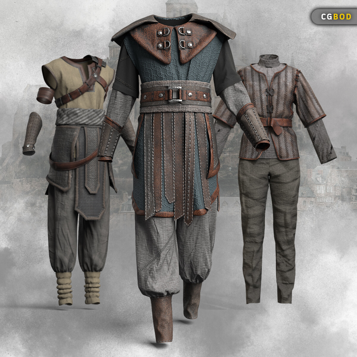 ArtStation - Medieval Male Outfits / Vikings / Marvelous Designer