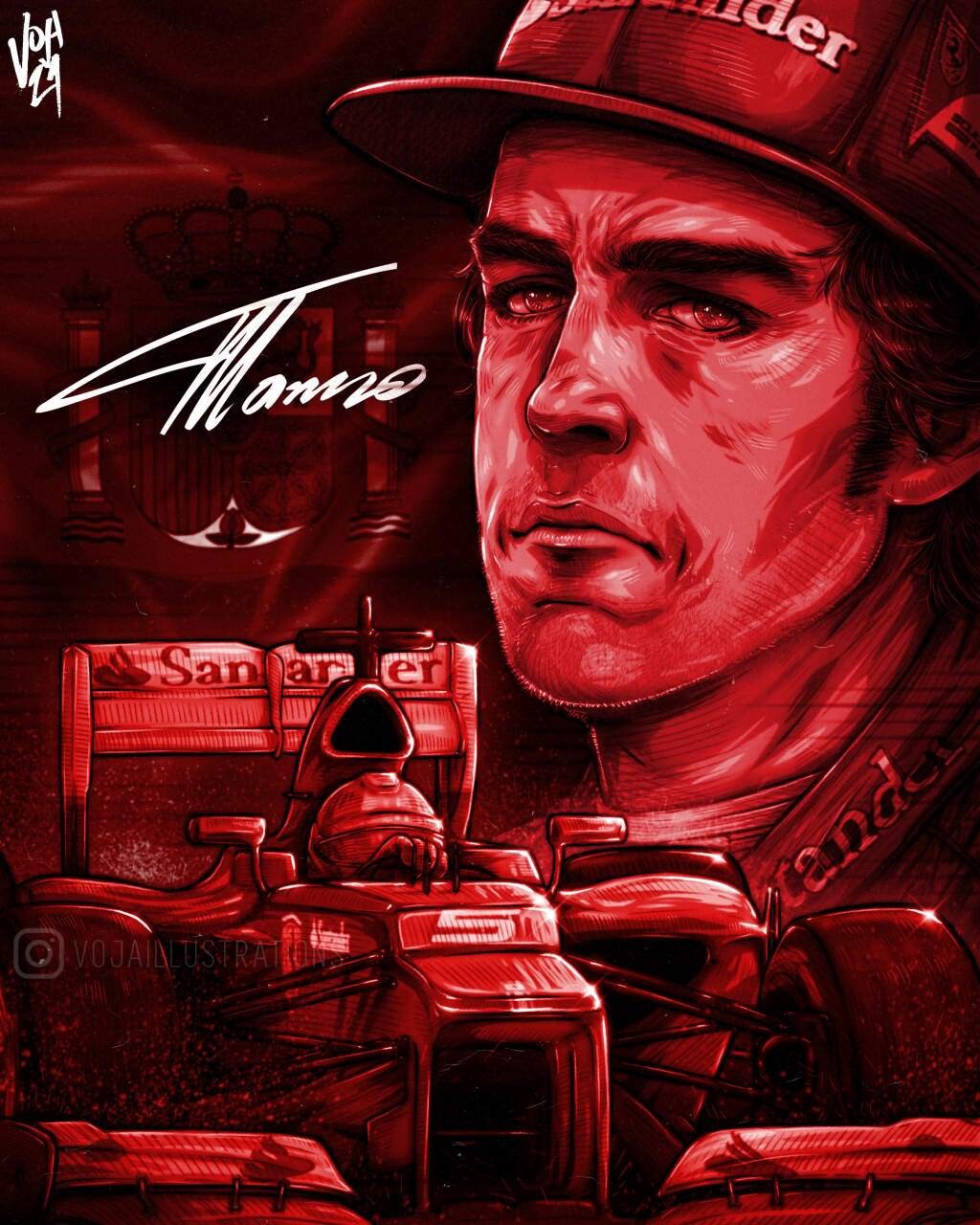 ArtStation - Fernando Alonso Fan Art: A Tribute to an F1 Legend