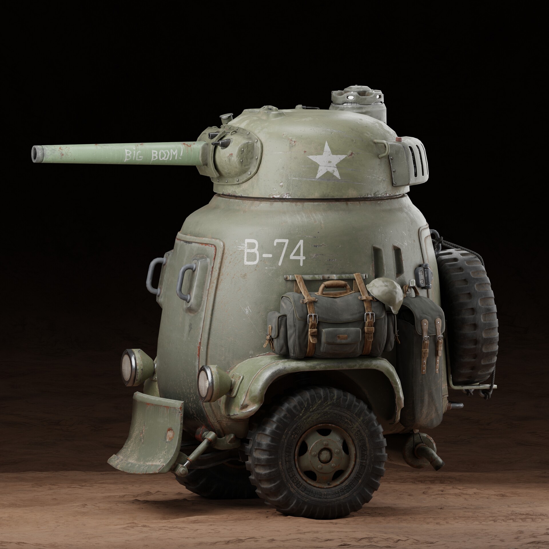 ArtStation - TWO-WHEELS TINY TANK