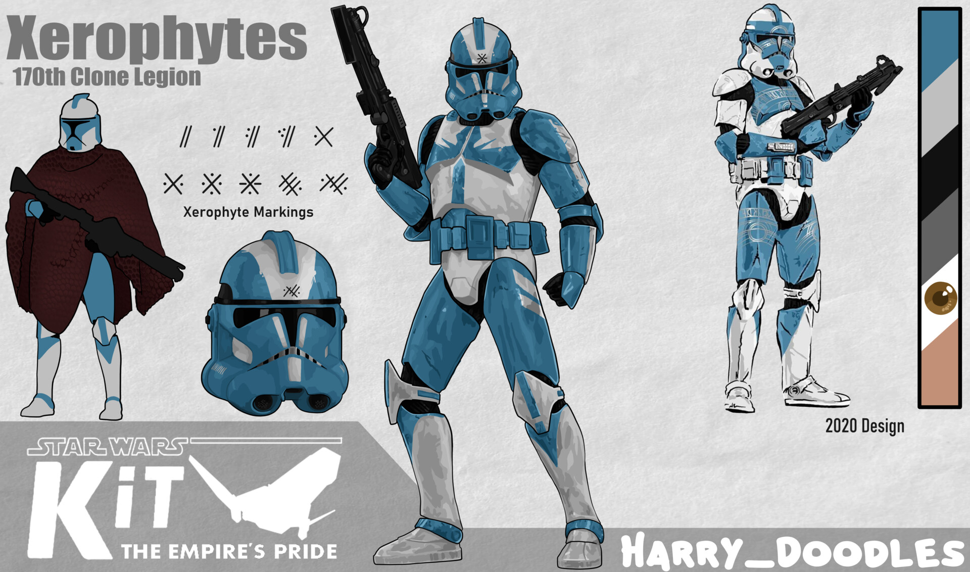 ArtStation - Xerophyte Clone Trooper Character Design Sheet