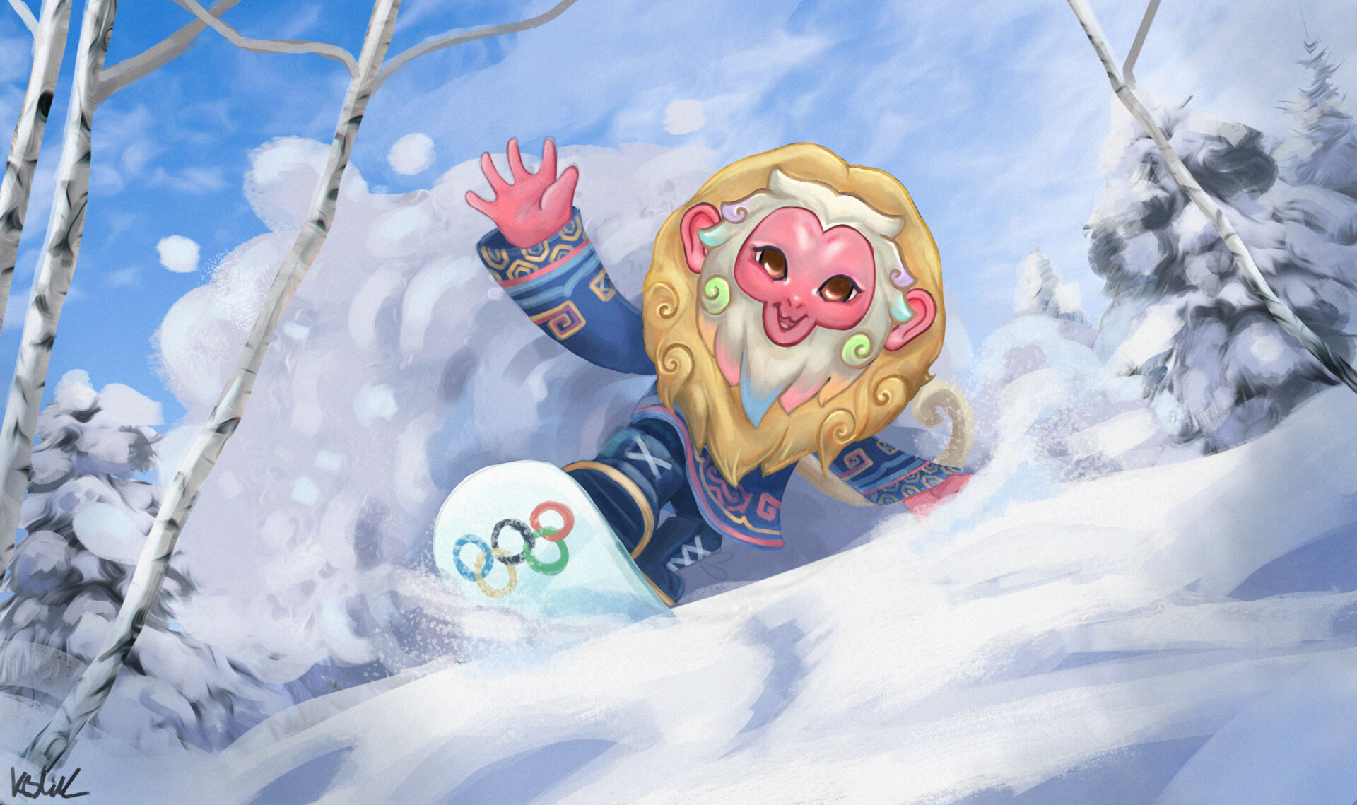 ArtStation - Fuyu - Sapporo Winter Olympics Mascot Concept