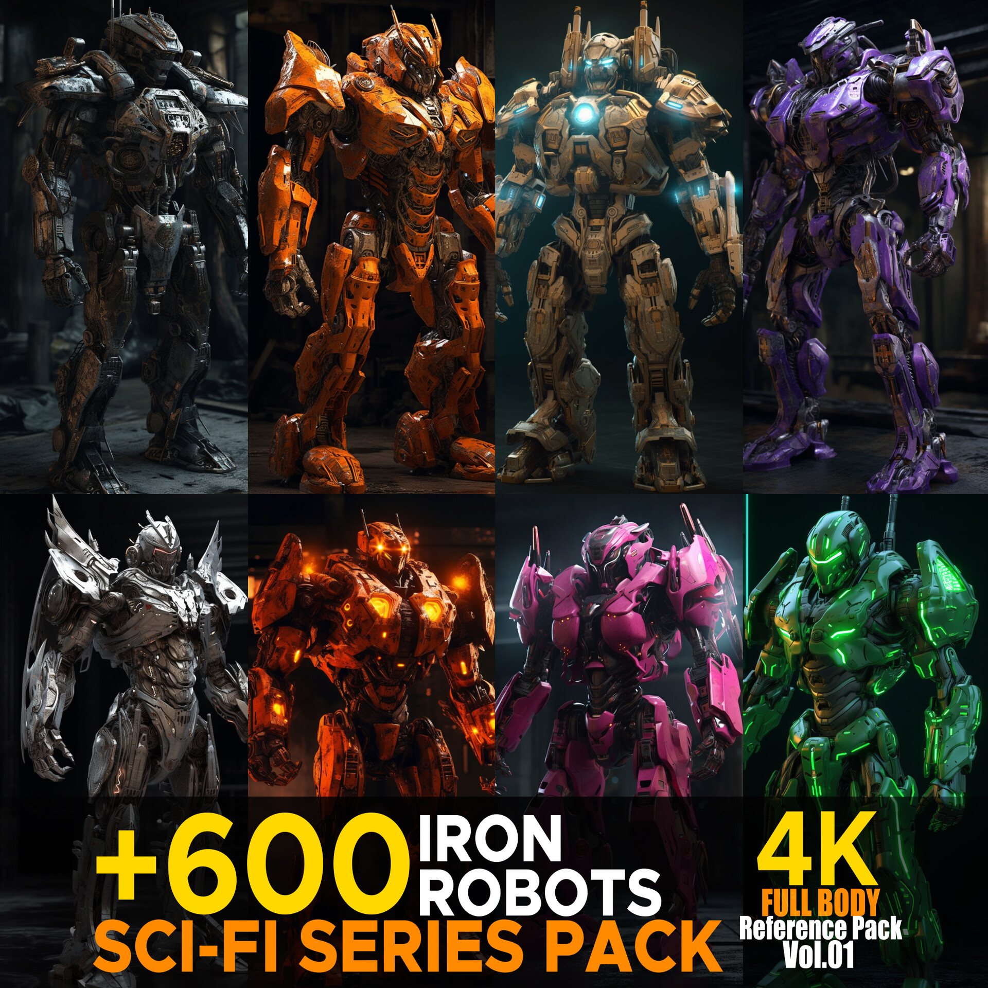 ArtStation - +600 Iron Robots (SCI-FI Series Pack) 4K