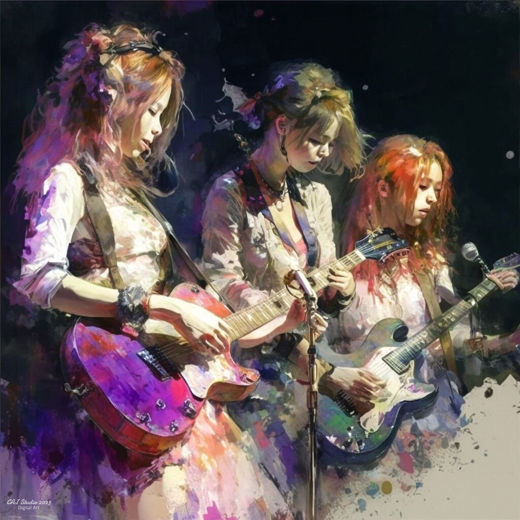 ArtStation - K-Pop group at concert 1