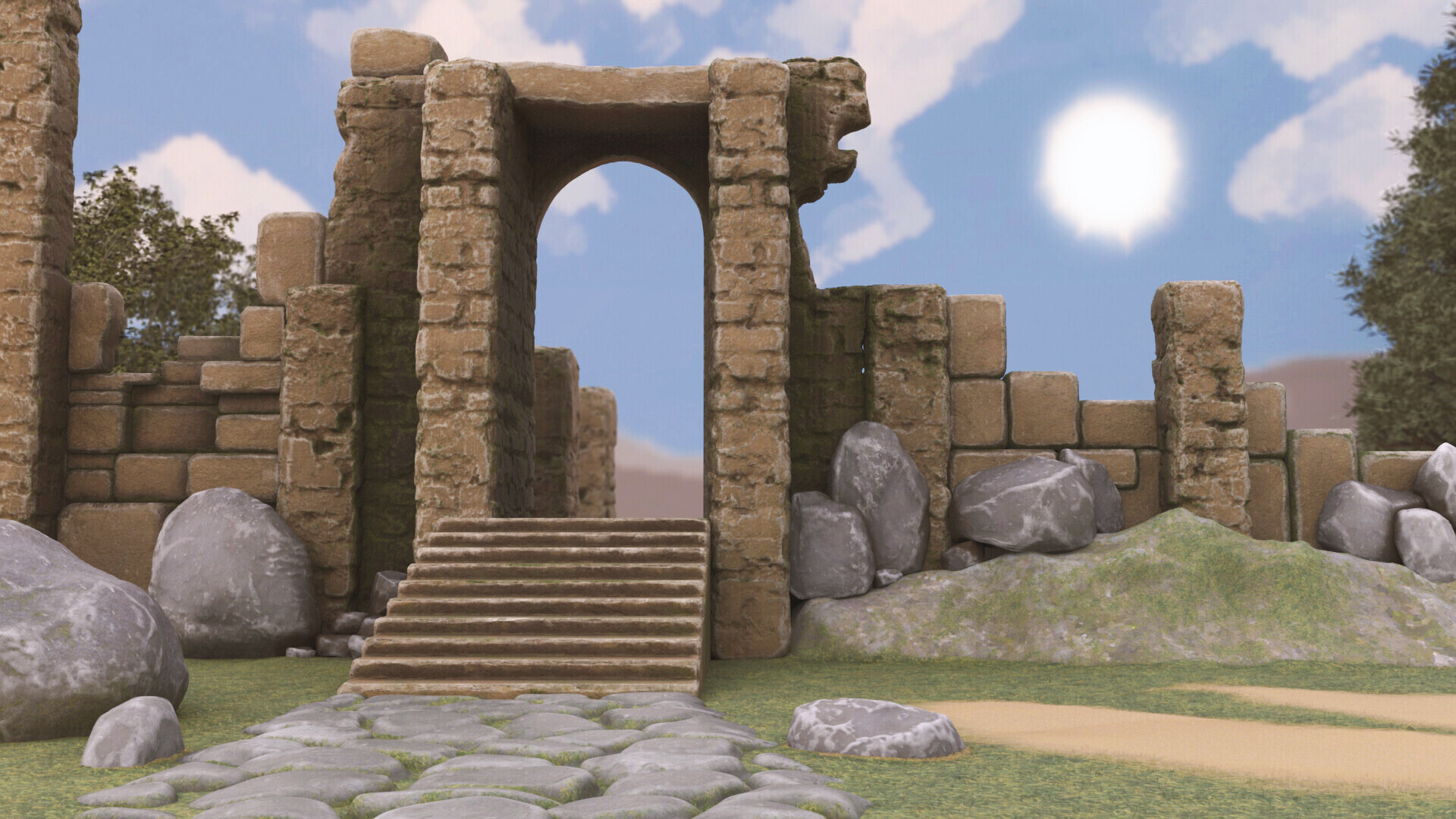 ArtStation - Old Ruine - Stylized Environment Art