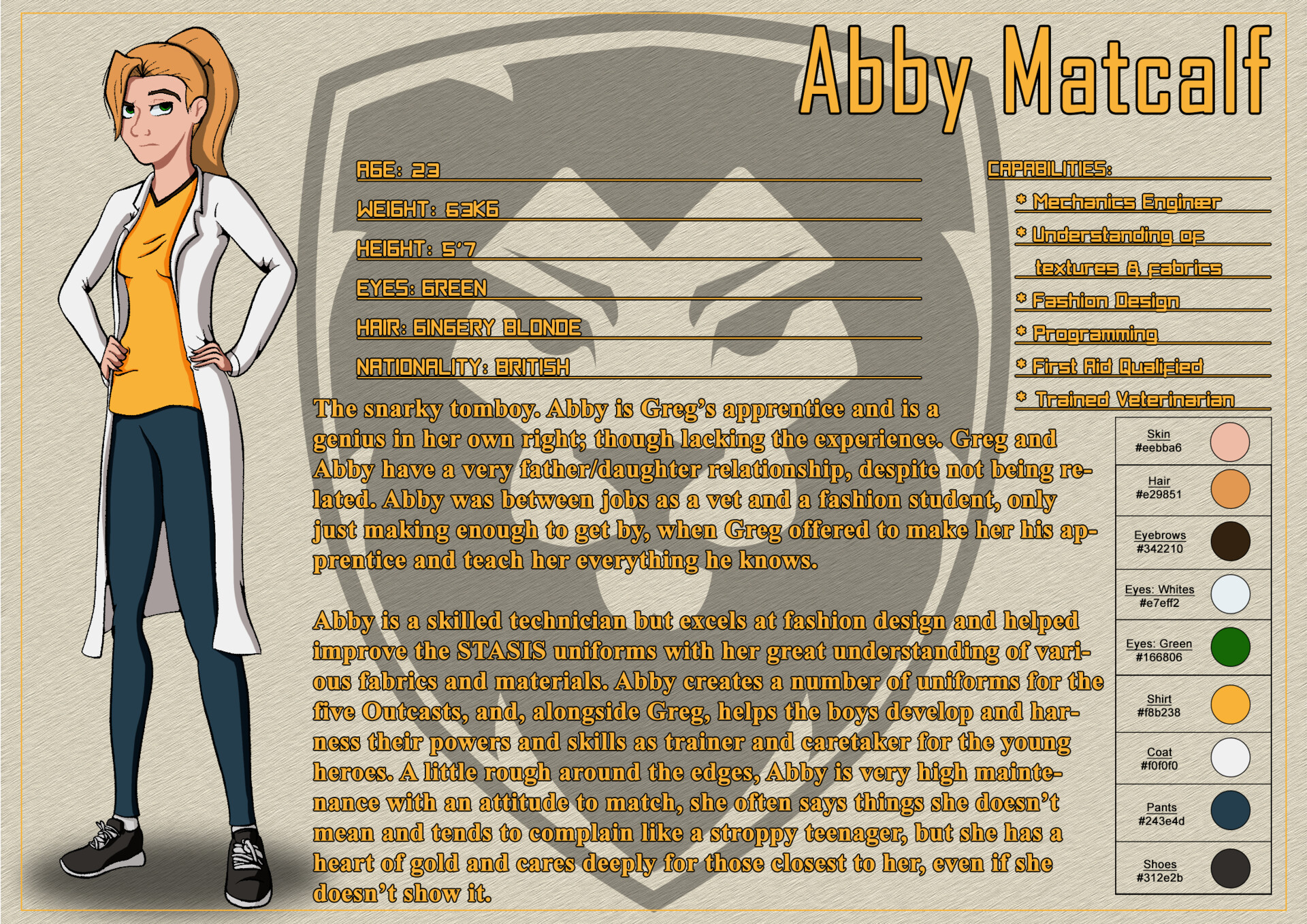 Gowlin - Abby Matcalf New Character Sheet