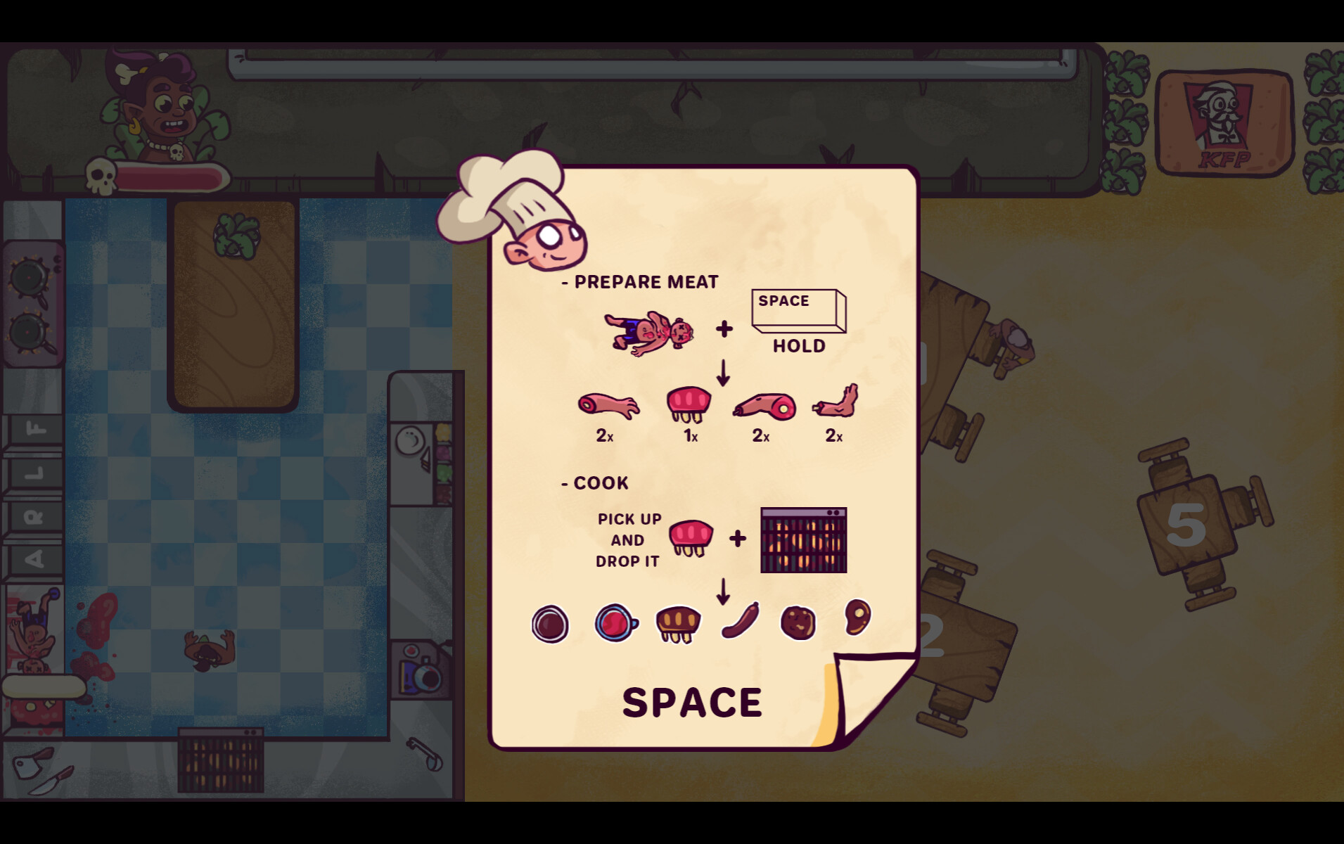 Levente Sáfáry - Cannibal Cooking (Gamejam game)