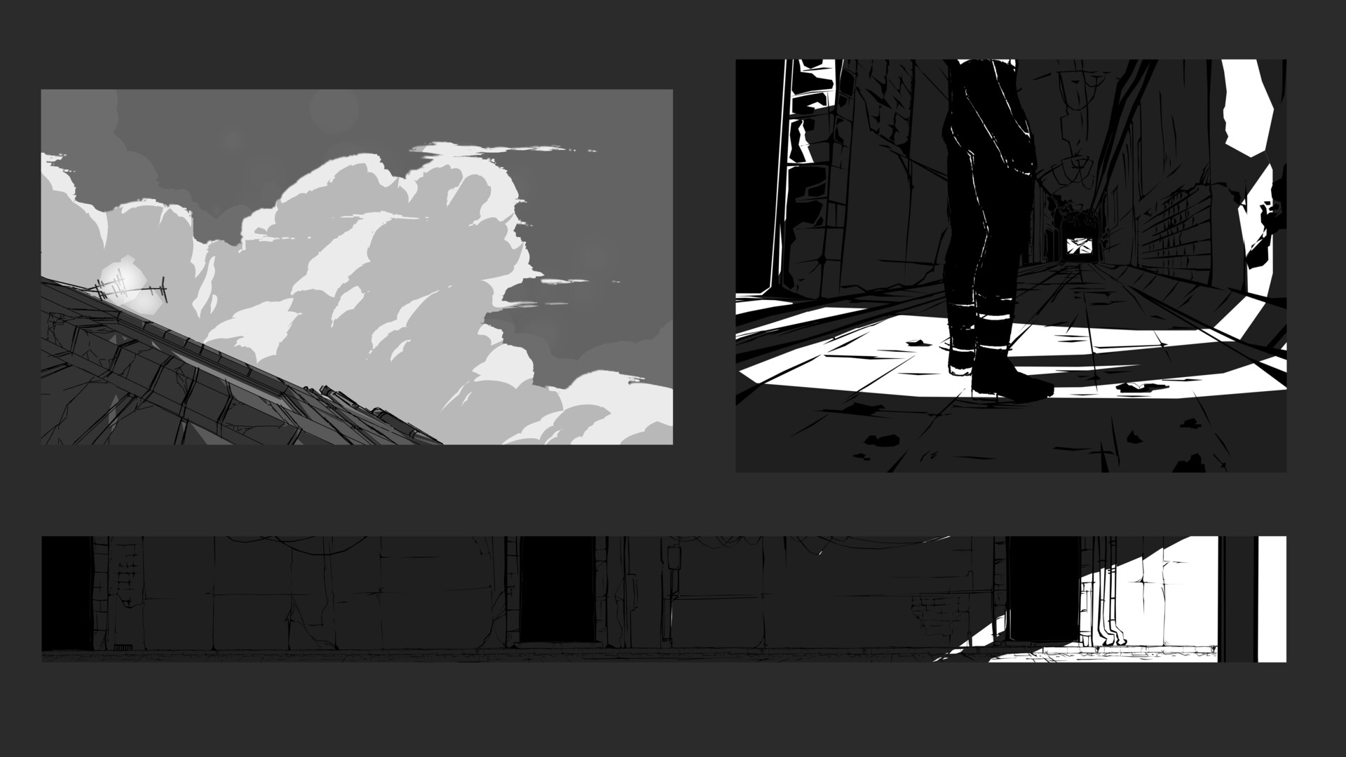 ArtStation - Aeon Flux - Heat, greyscale backgrounds