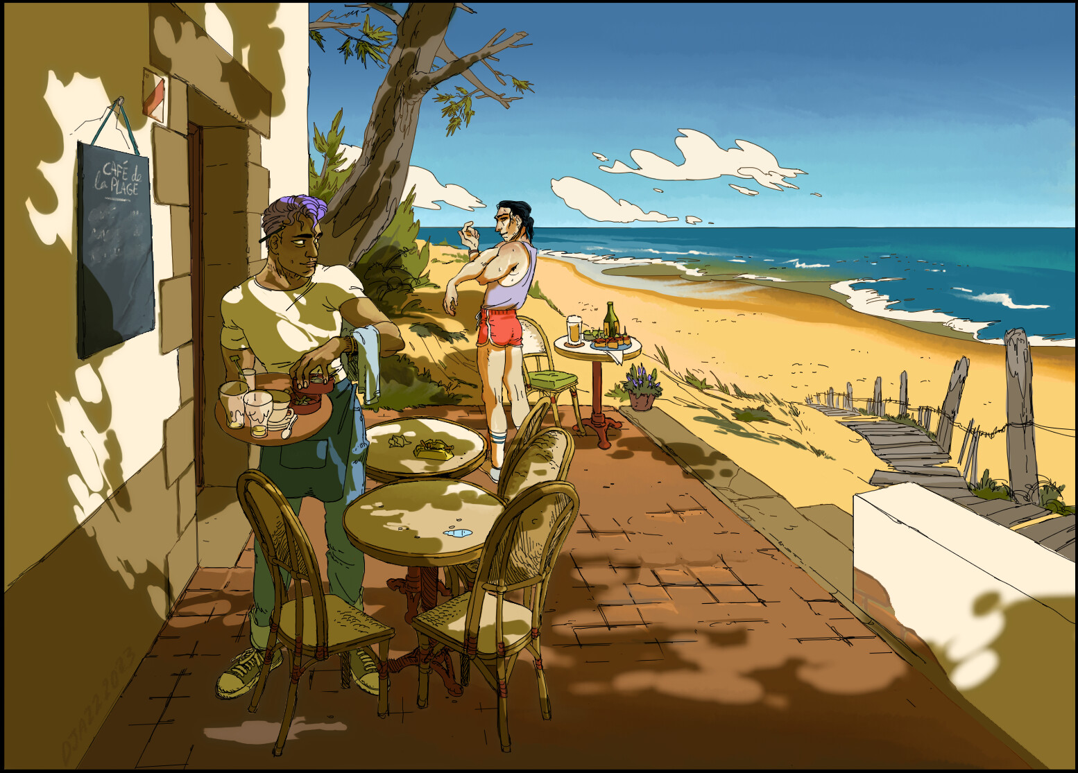 ArtStation - Café de la plage