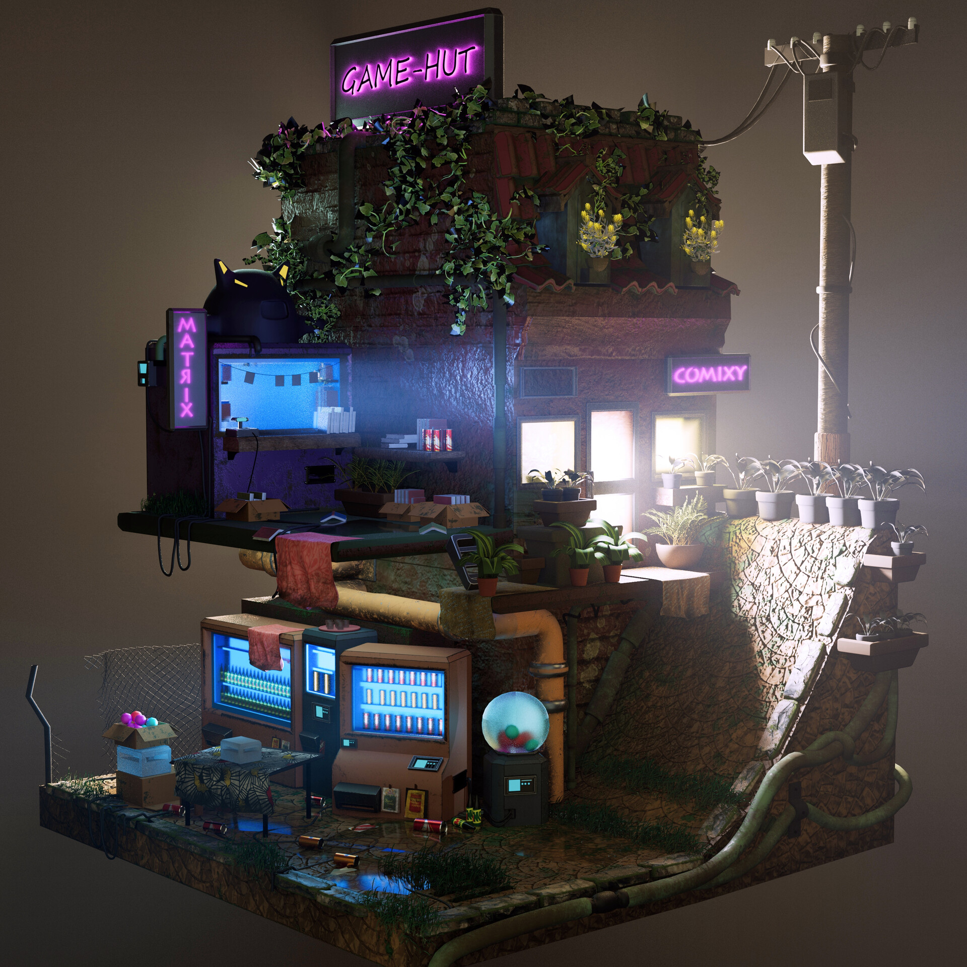 ArtStation - Modren Game Hut