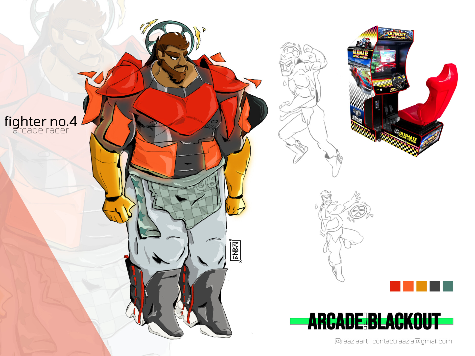 ArtStation - Character Sheet - Arcade Character Design No. 3, Arcade ...