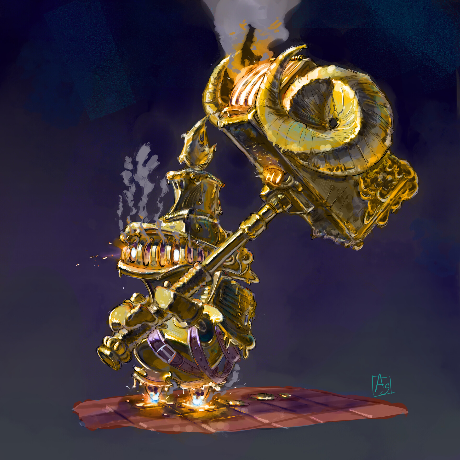 ArtStation - Molten knight (2023)