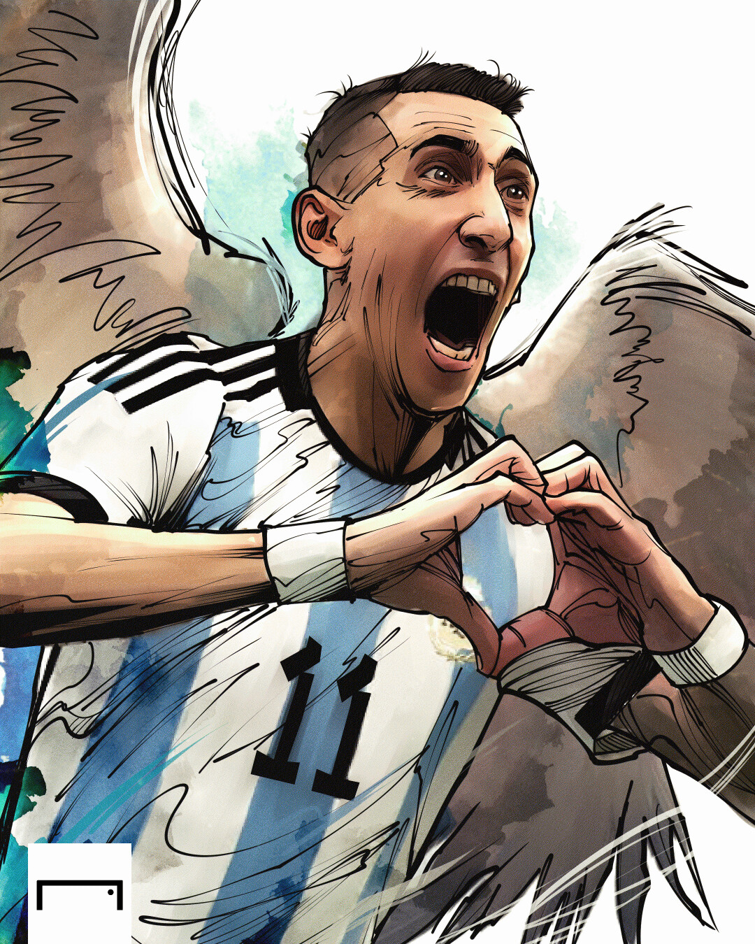 ArtStation - Angel Di Maria illustration