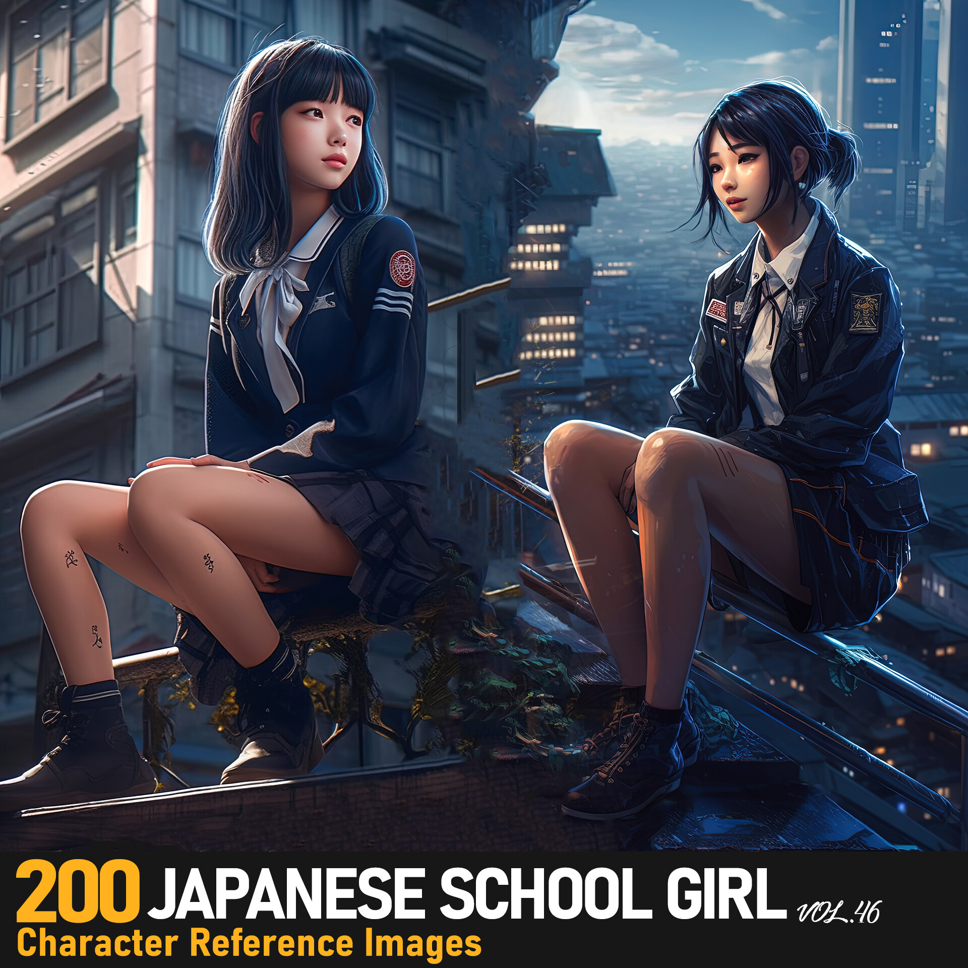 Artstation Japanese School Girl Vol46