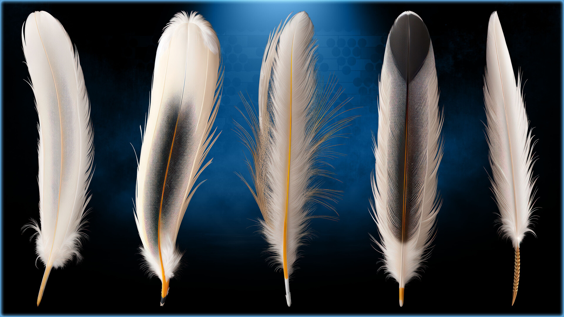 T - World - 50 Realistic Feather - PBR Textures (MEGA Bundle) - Vol 4