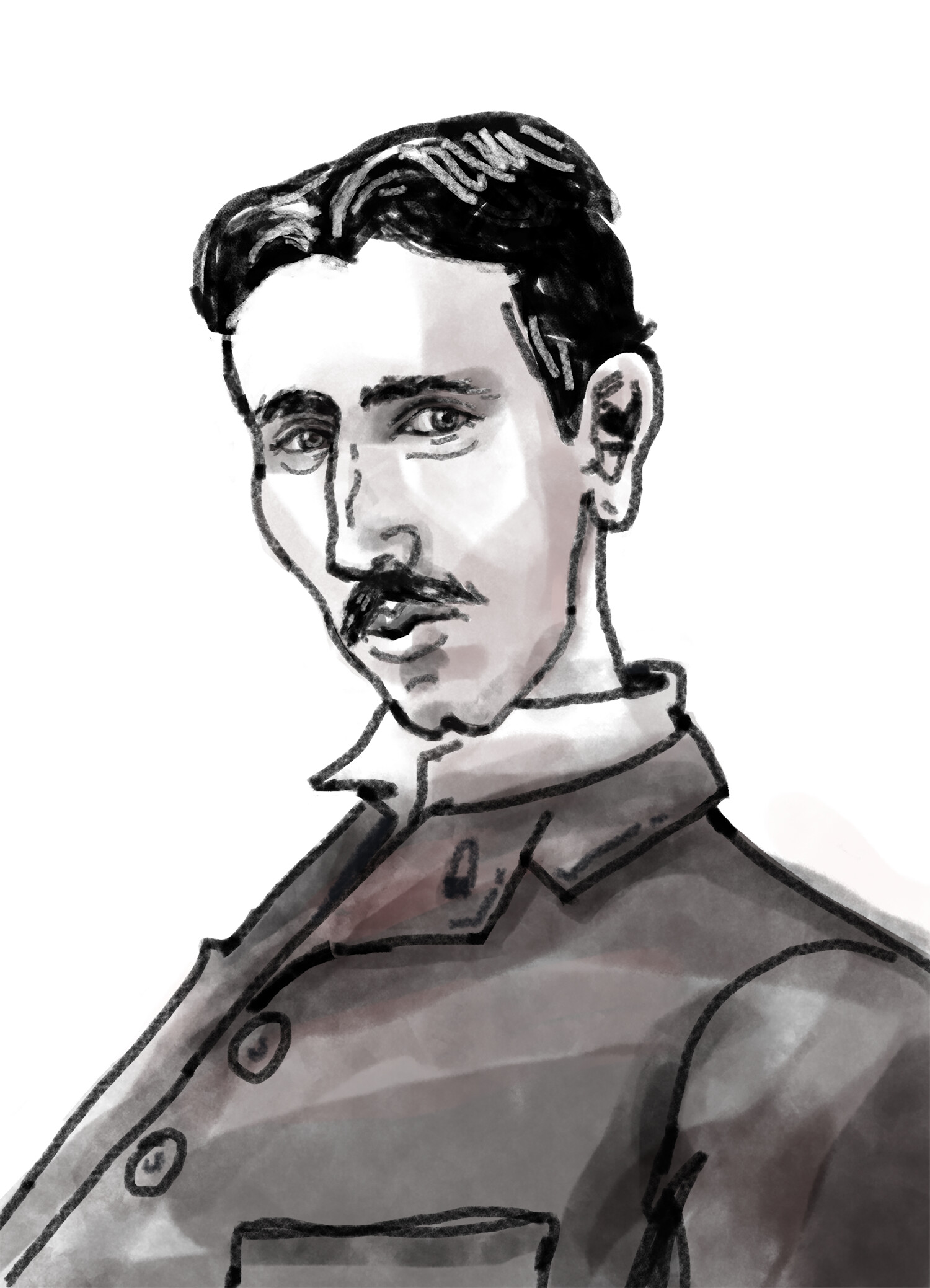 ArtStation - Nikola Tesla/Dositej Obradović