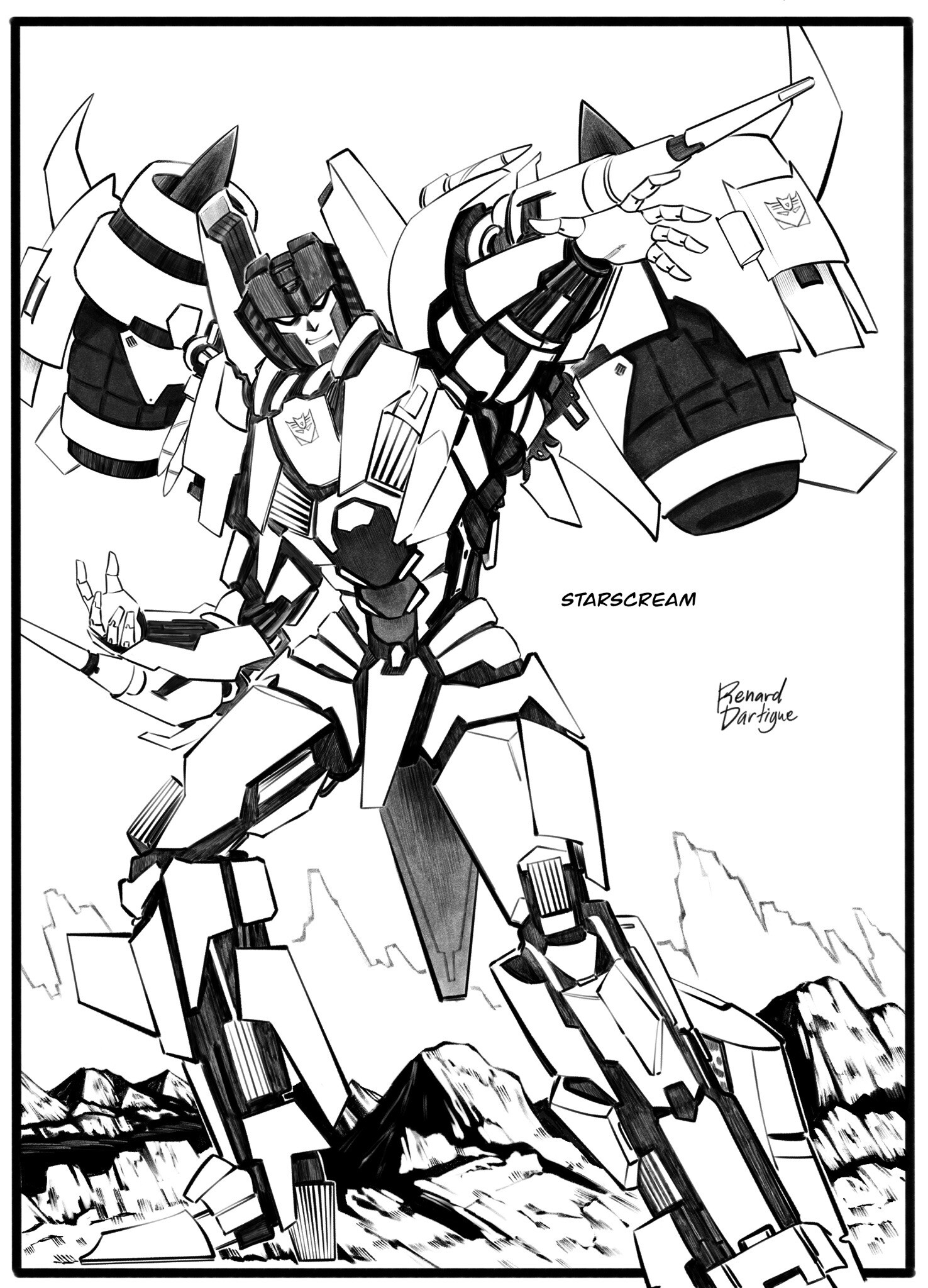 starscream coloring sheet
