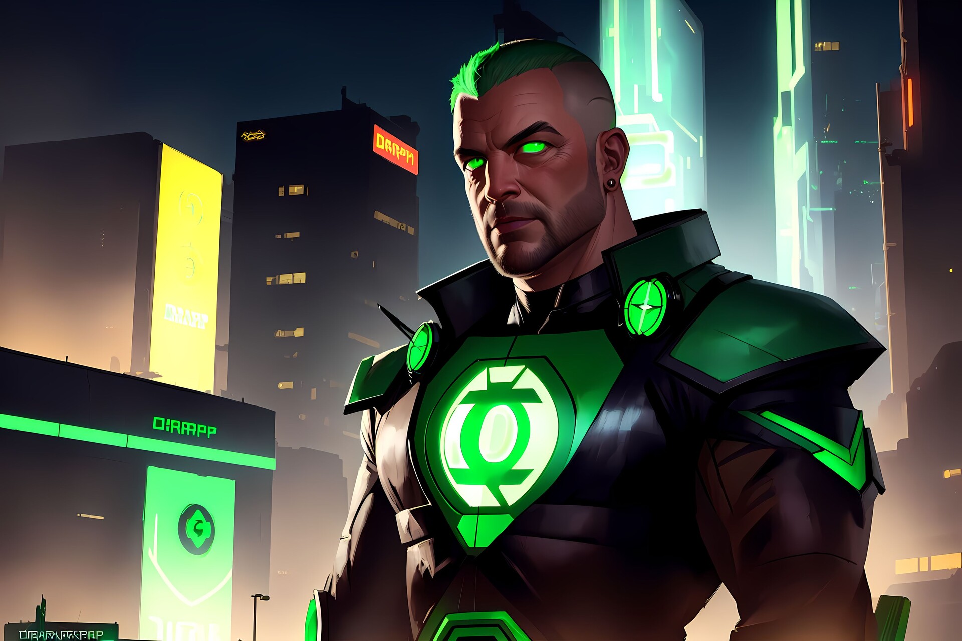 ArtStation - Cyber Green Lantern