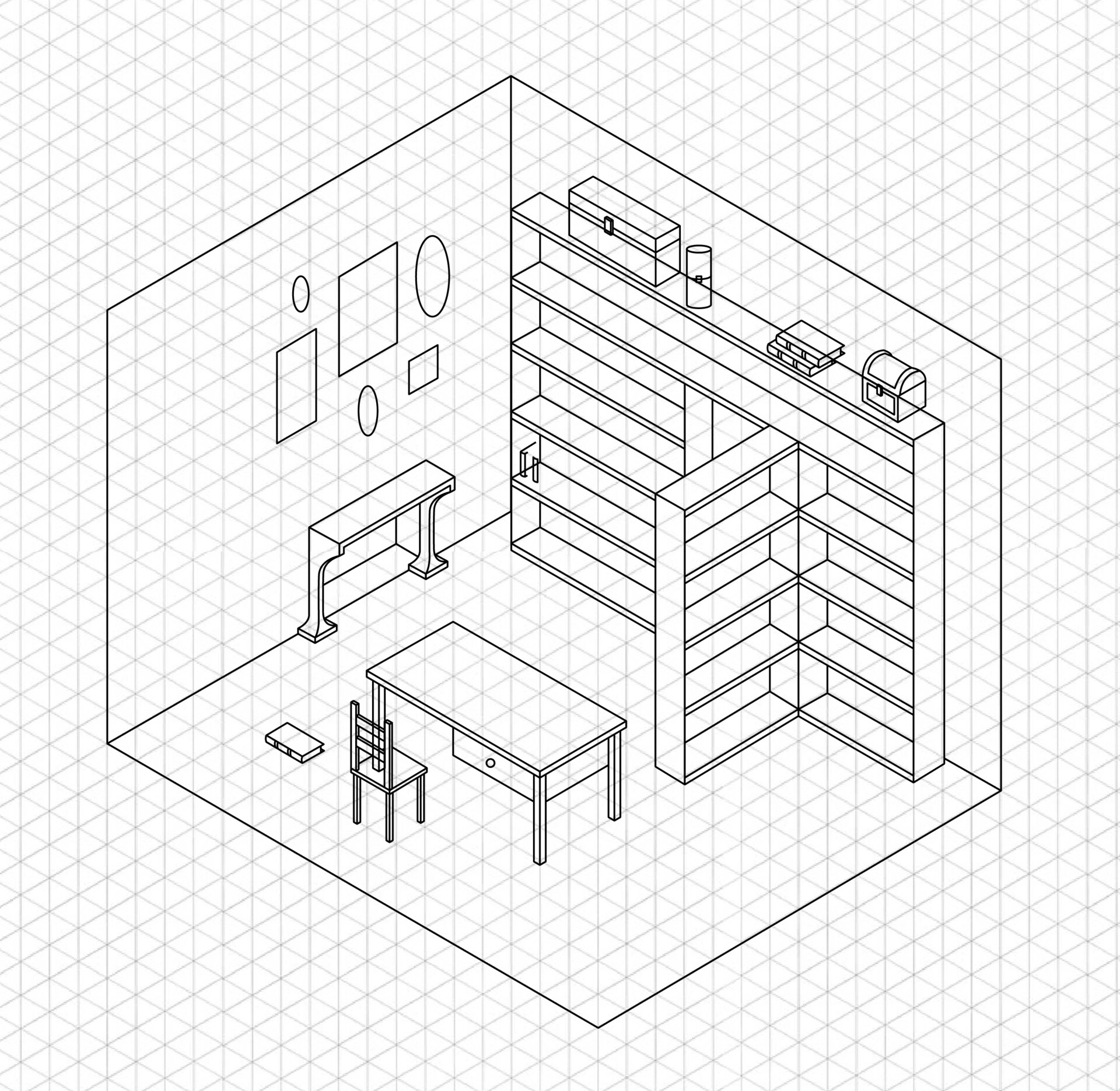 ArtStation - Isometric Room WIP
