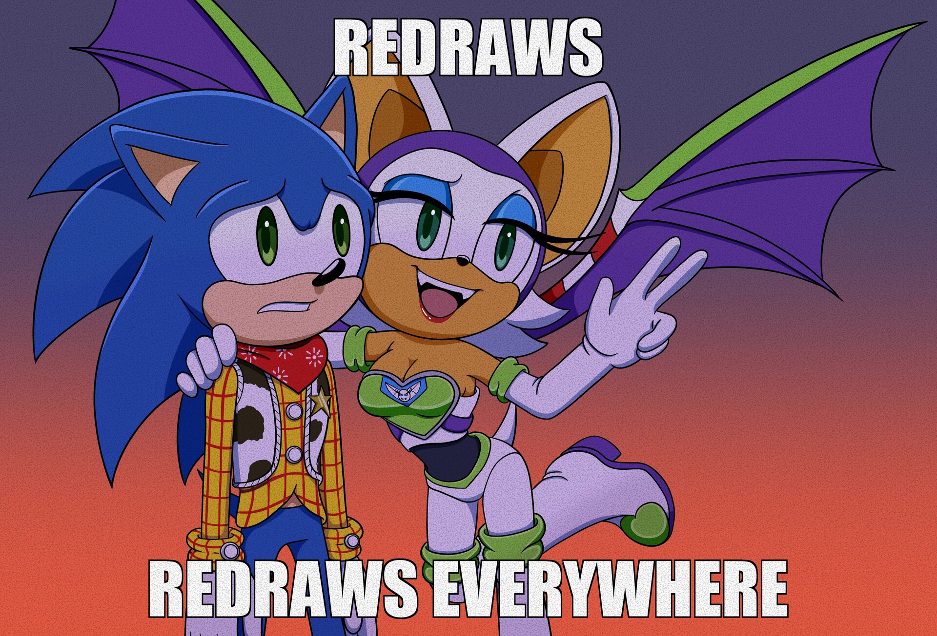 ArtStation - Sonic & Rouge - Redraws Everywhere