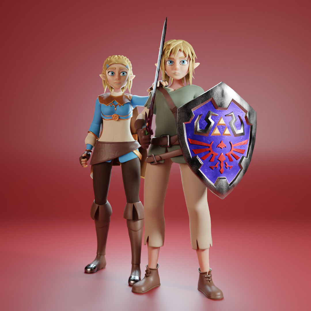 ArtStation - Zelda and Link Character Models