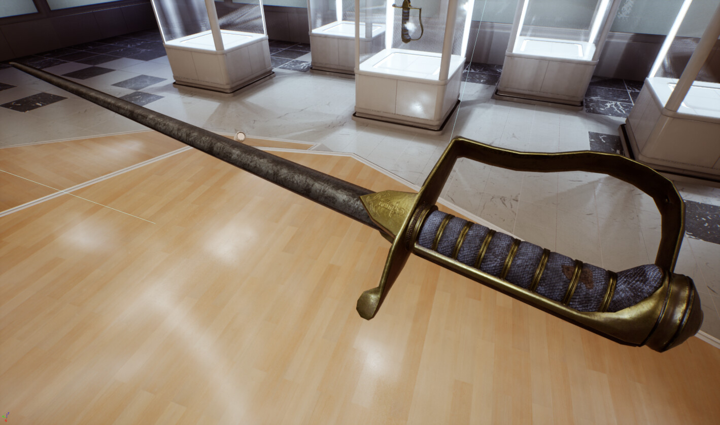 Melanie Alvarado - Sword (Modeled, Textured and Wireframe)