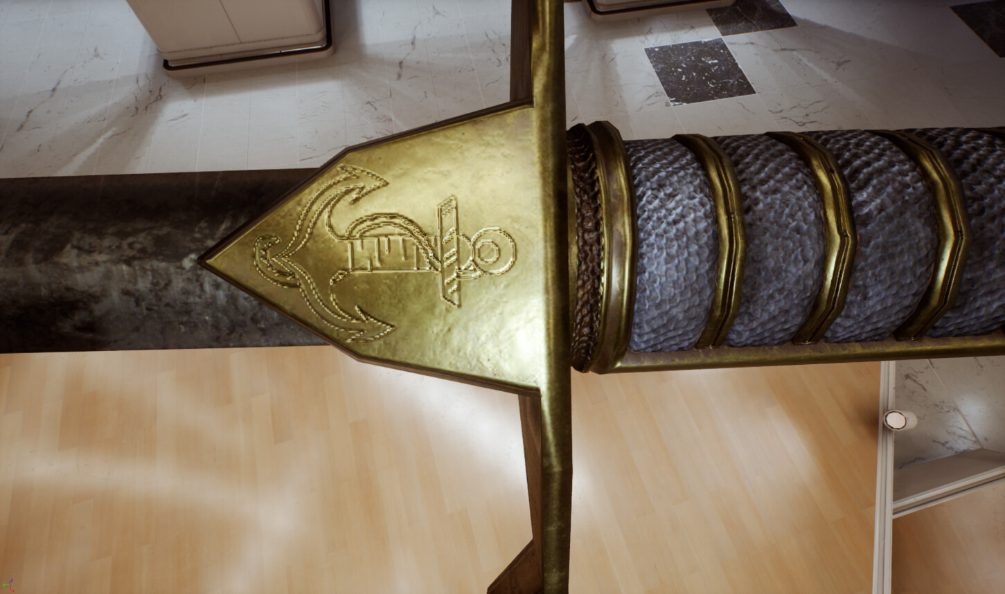 Melanie Alvarado - Sword (Modeled, Textured and Wireframe)