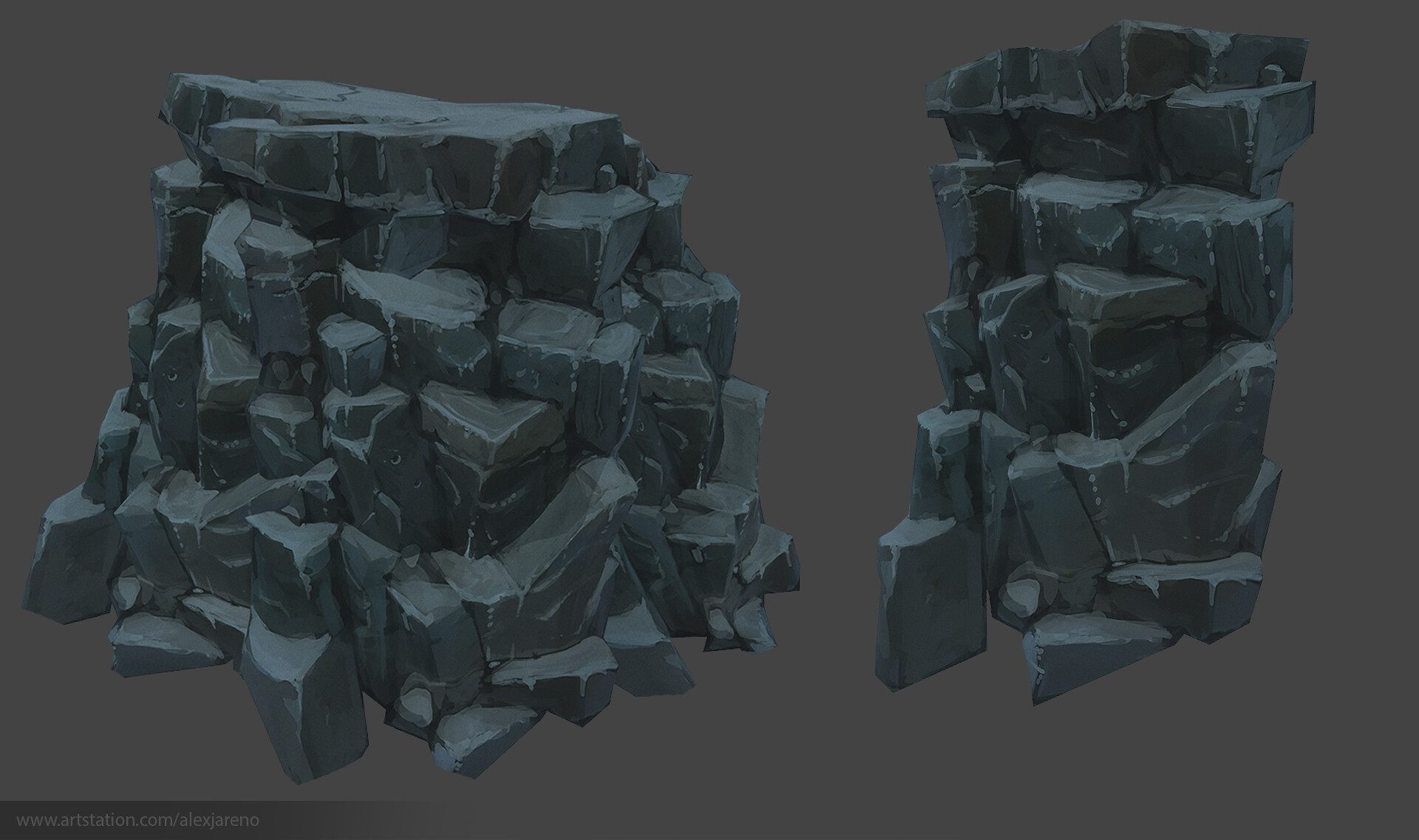 ArtStation - Handpainted Cliff