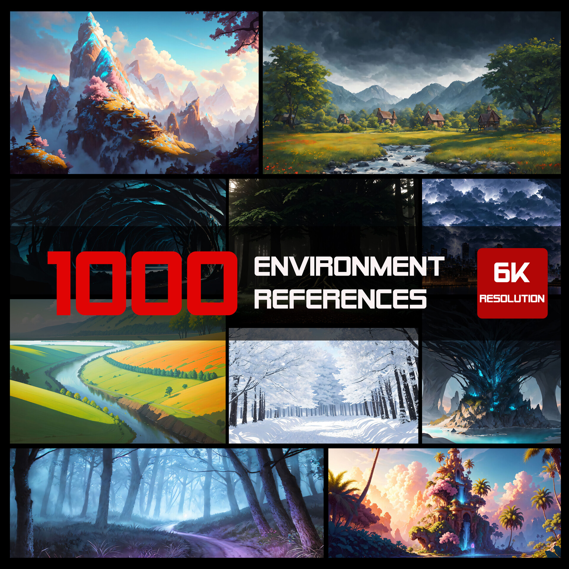 ArtStation - 1000 Environment and Nature Reference Pack | 6K Resolution
