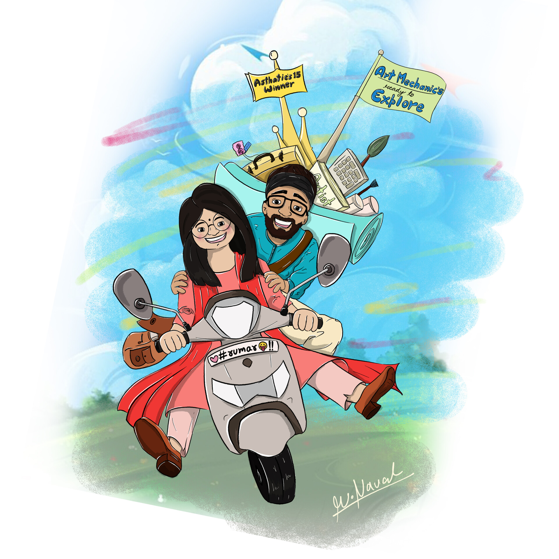 ArtStation - "RUMAR" the rumors, A Couple Illustration.