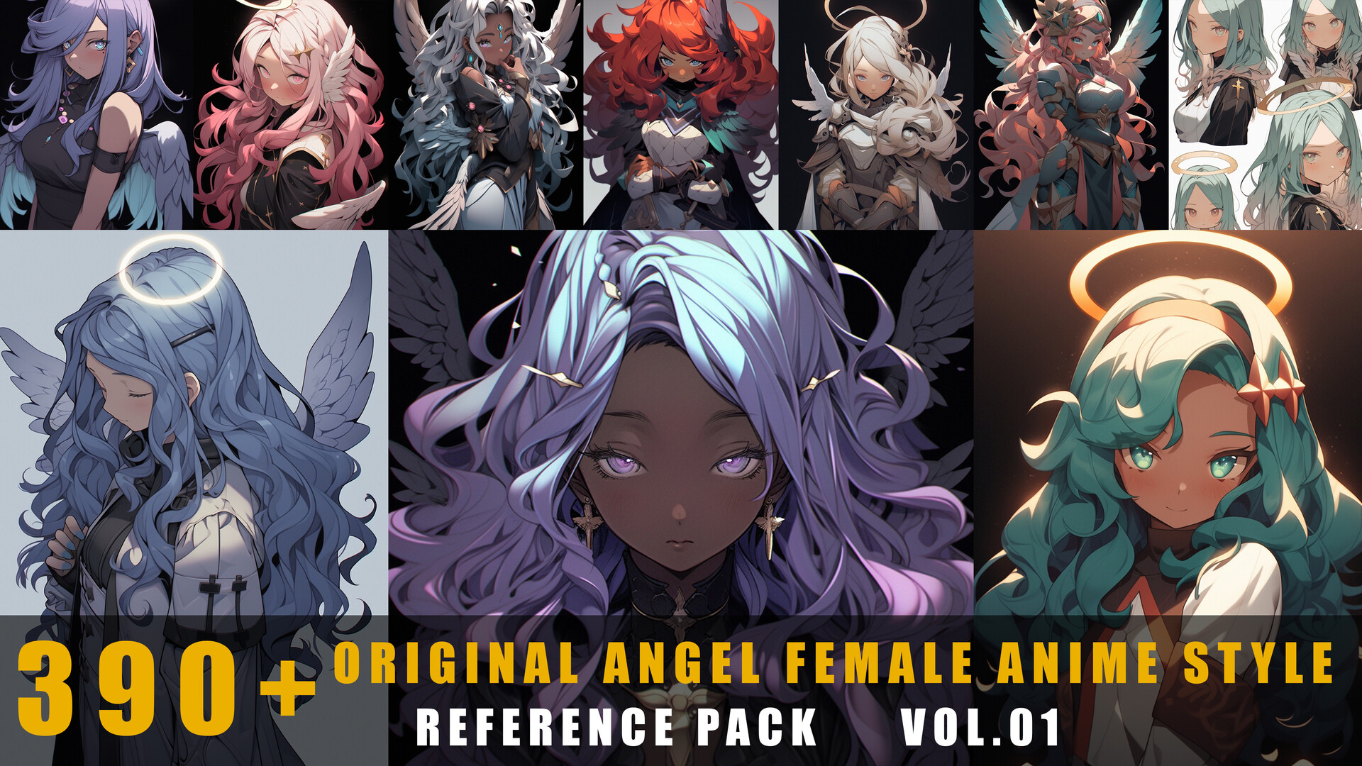 WaterLaw's Studio - 390+ Original Angel Female Anime Style - References ...
