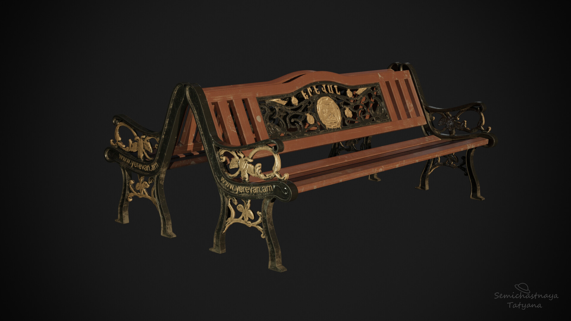 ArtStation - Famous bench from Yerevan