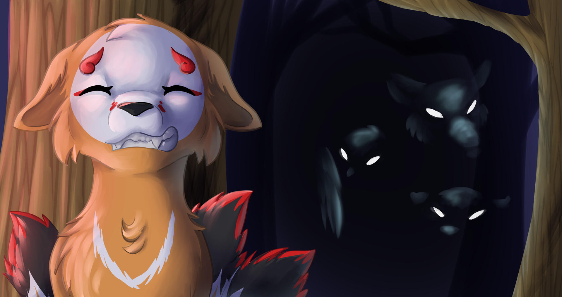 ArtStation - Mask and the Forest // Cover Art