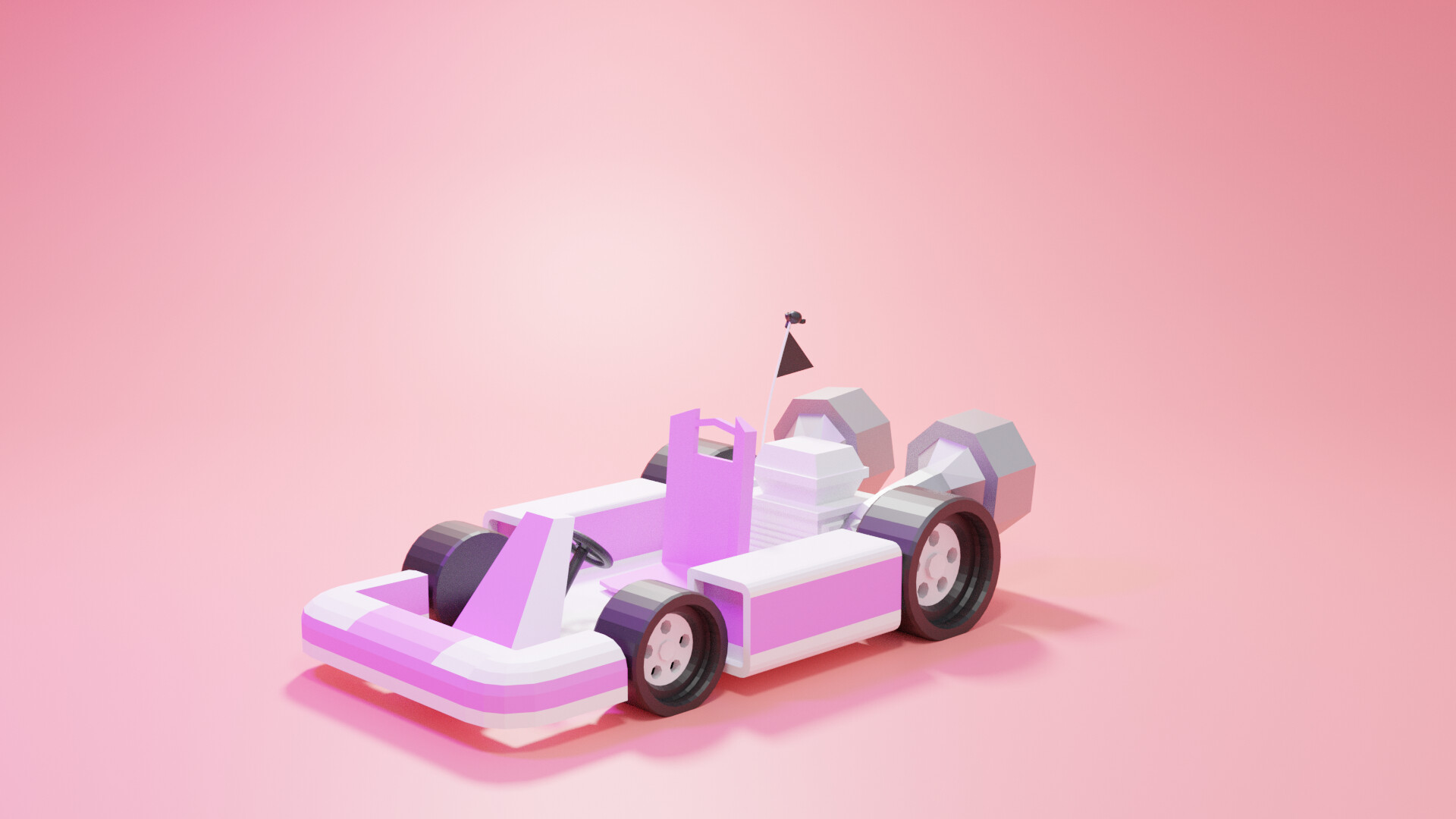 ArtStation - Low Poly Go Kart