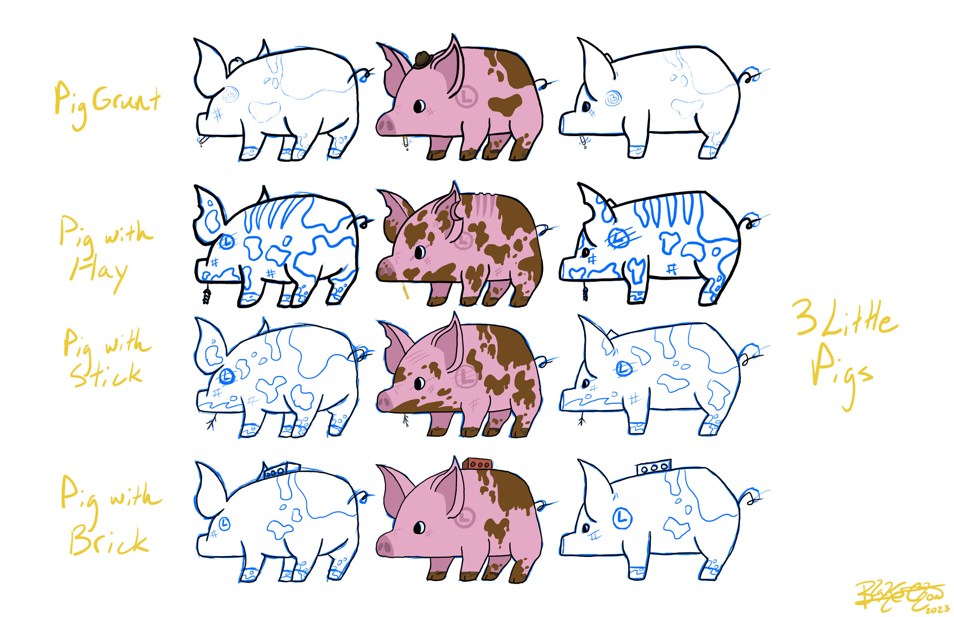 ArtStation - 3 Little Pigs