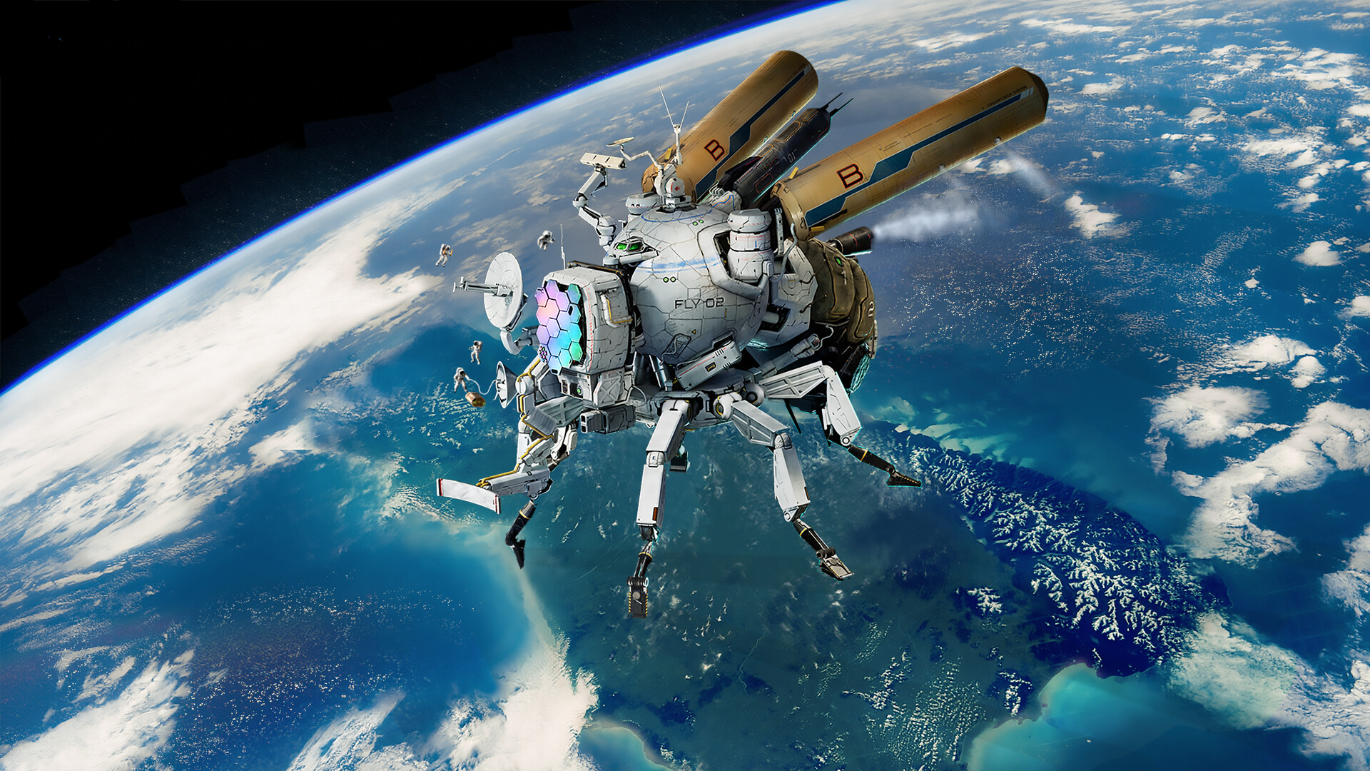 ArtStation - Fly Space Station